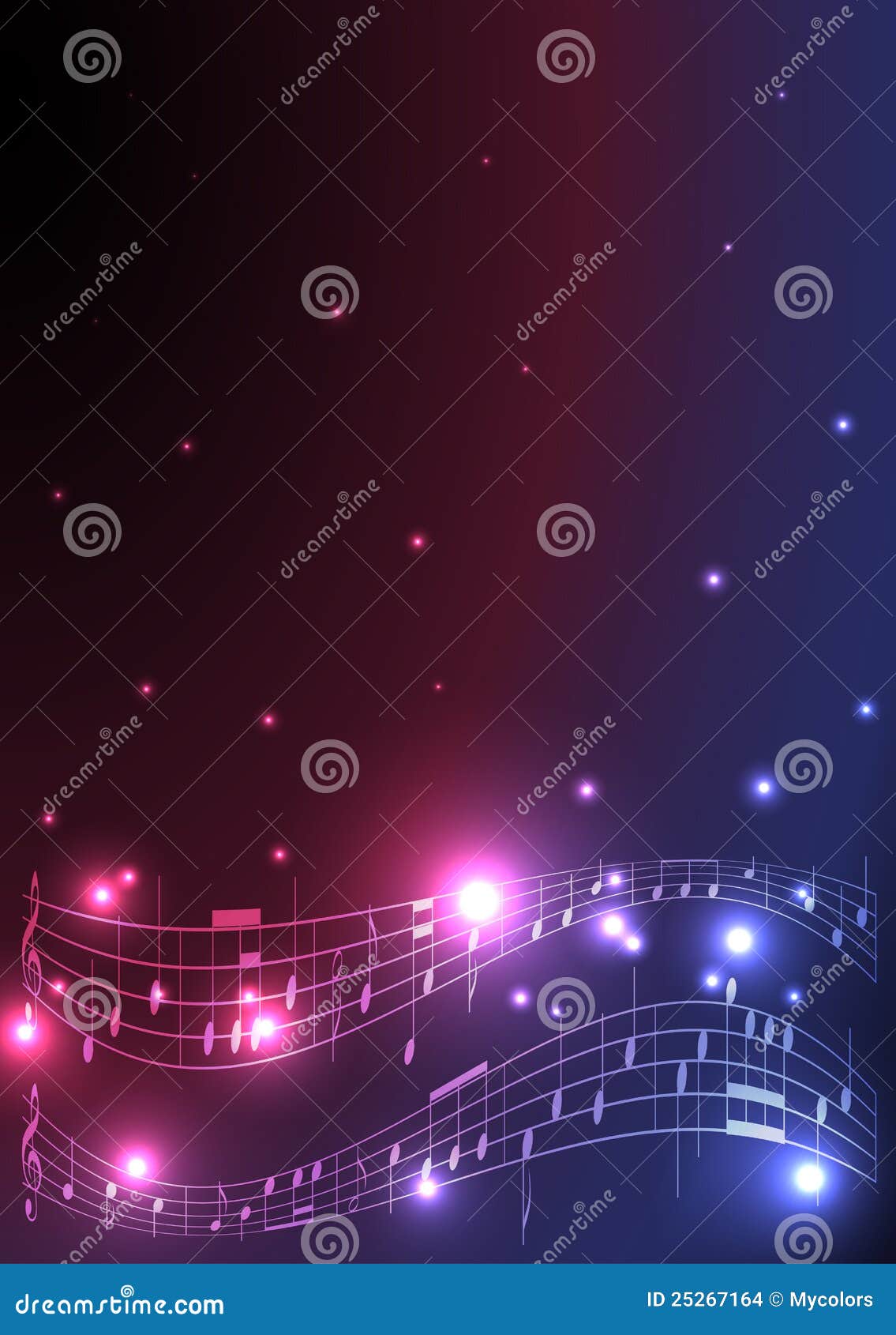 Flyer with Musical Notes - Eps 10 Stock Vector - Illustration of line ...