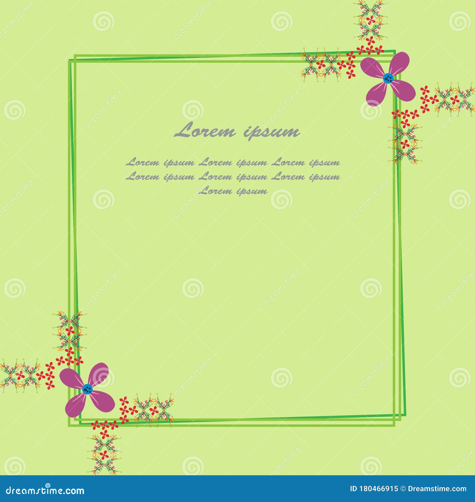 Flyer Nature Flower Simple Design Vector Stock Illustration ...