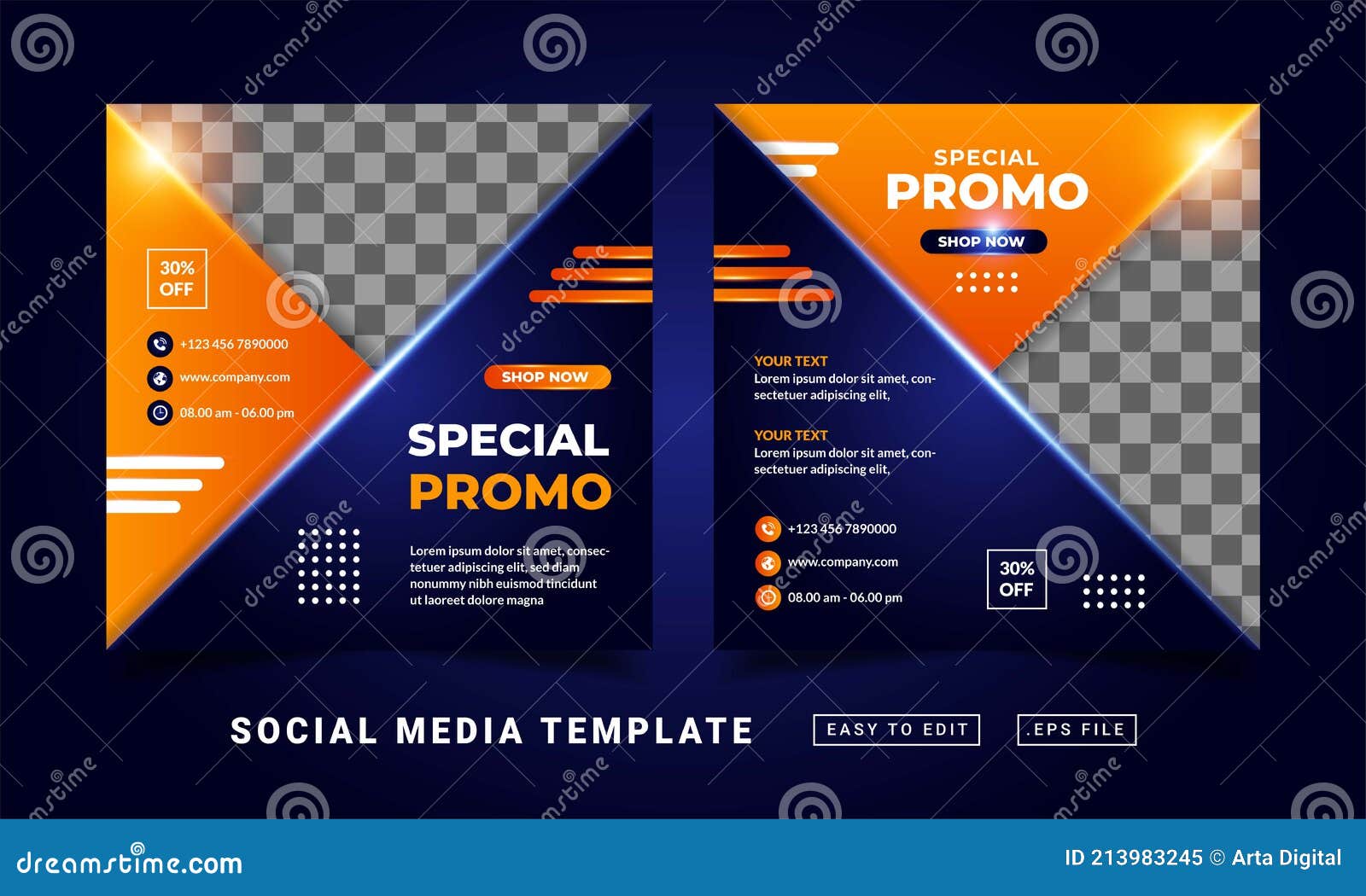 Flyer or Social Media Post Themed Special Promo Template Stock Vector ...