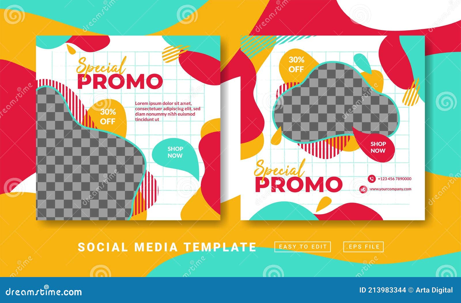 Flyer or Social Media Post Themed Special Promo Template Stock Vector ...
