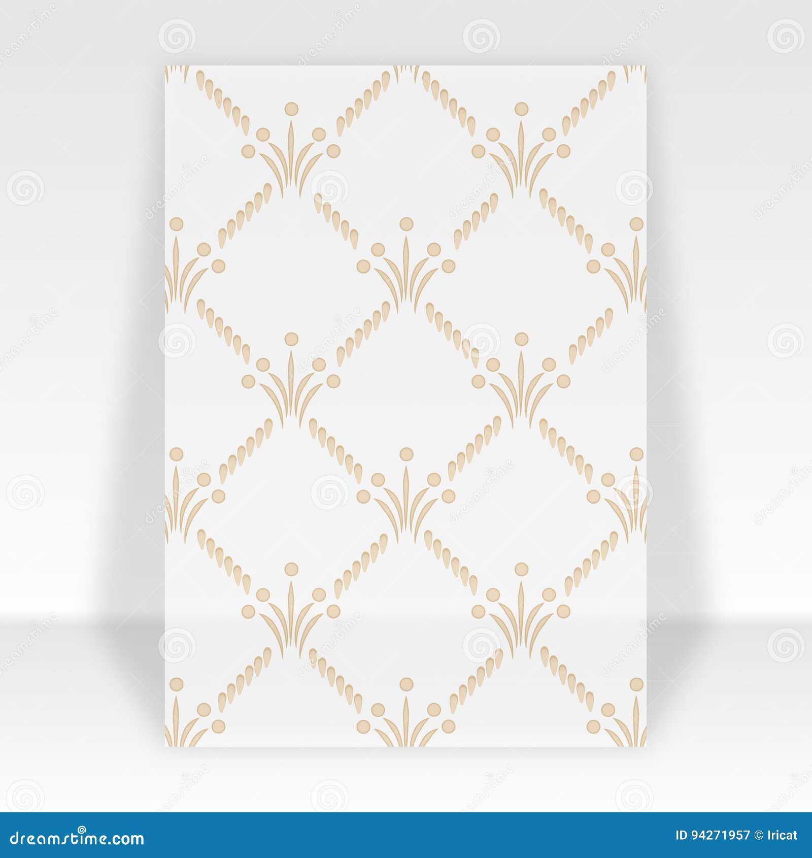 Flyer Standing With Imperceptible Pattern. Empty Template For Design ...