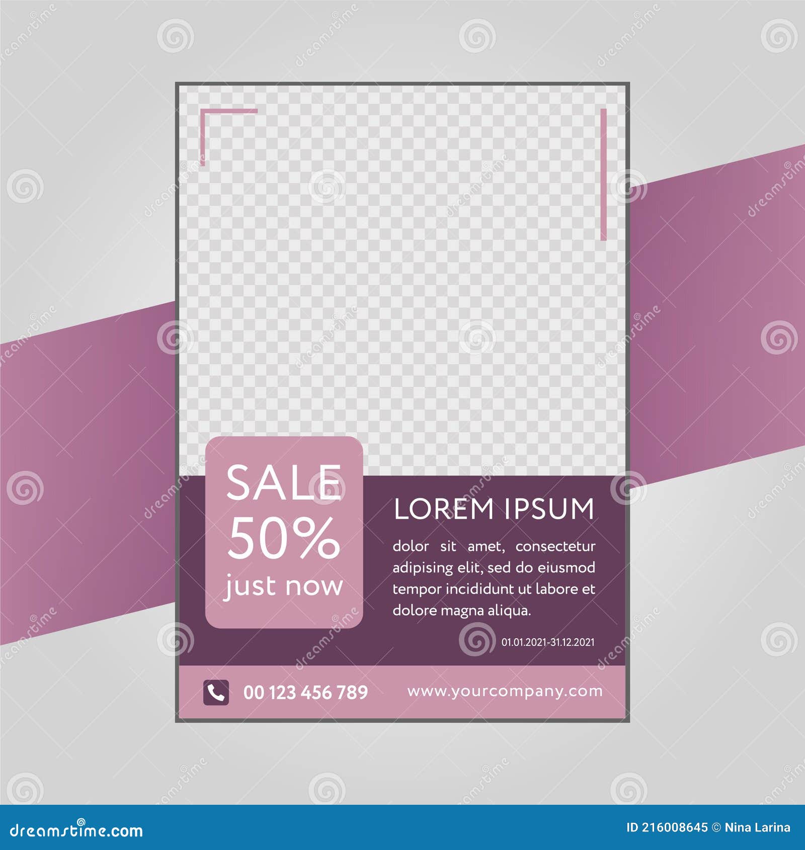 Flyer Template for Advertising and Information. Stock Vector ...