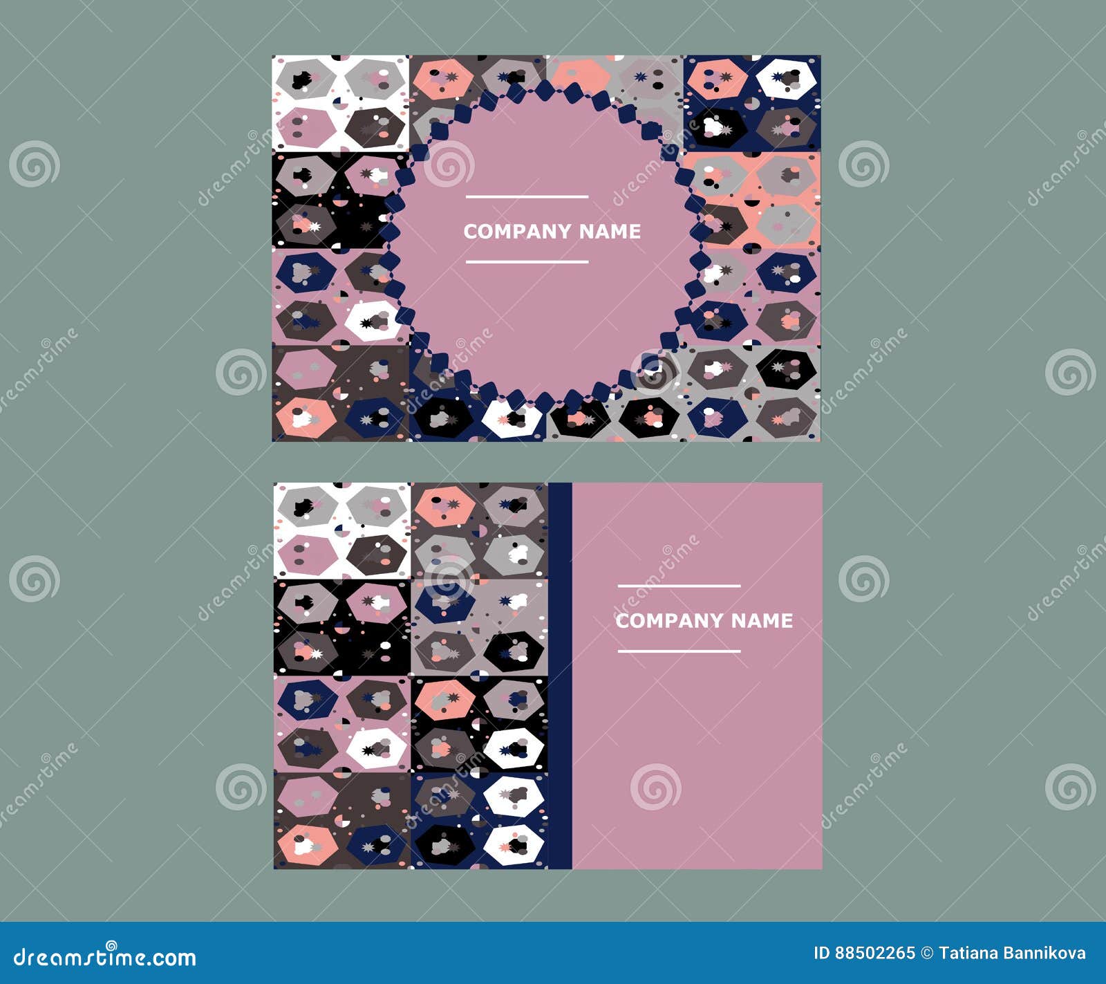 Flyer Template with Abstract Colorful Pattern. Stock Vector ...