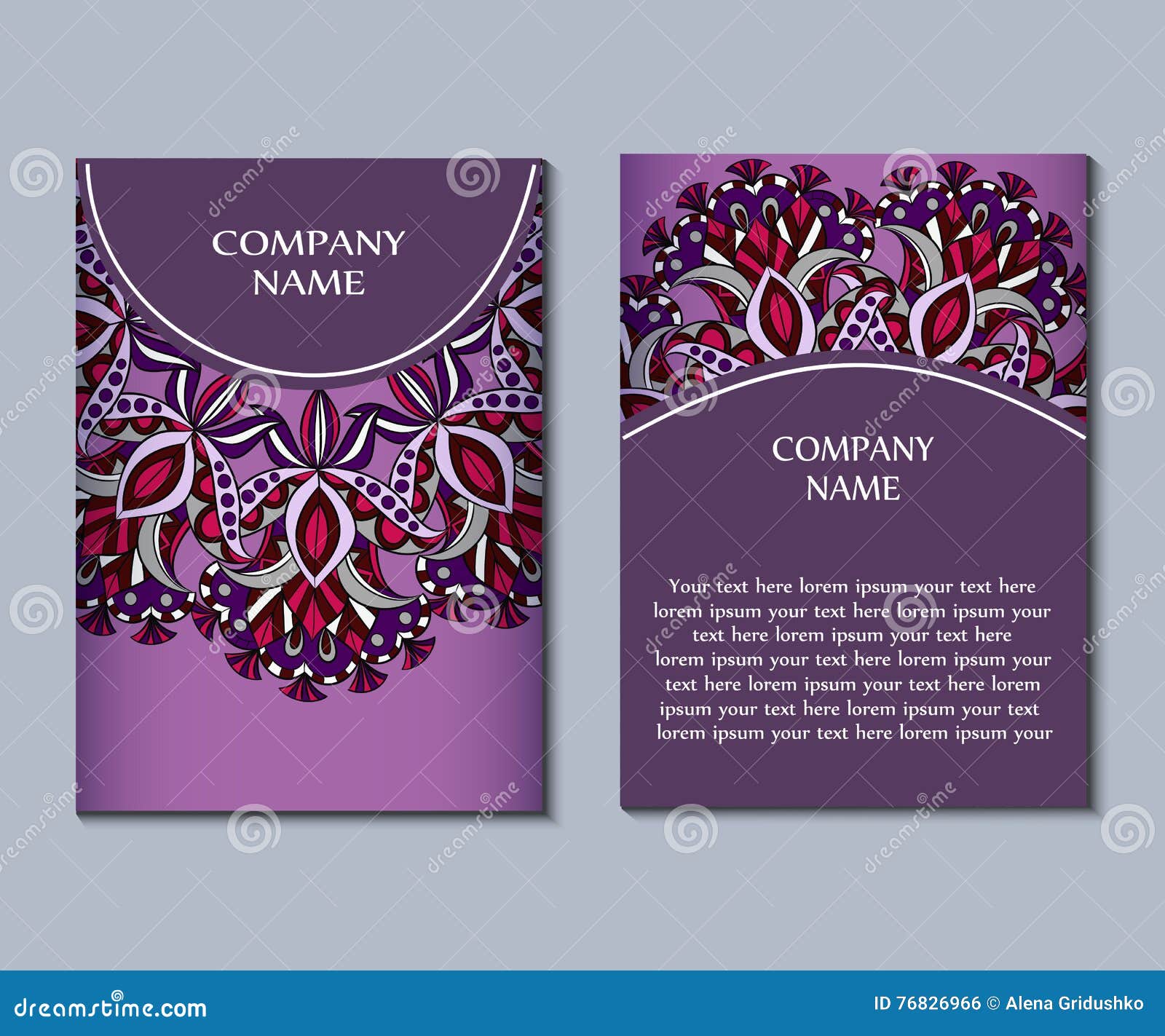 Flyer Template with Abstract Ornament Pattern. Stock Vector ...