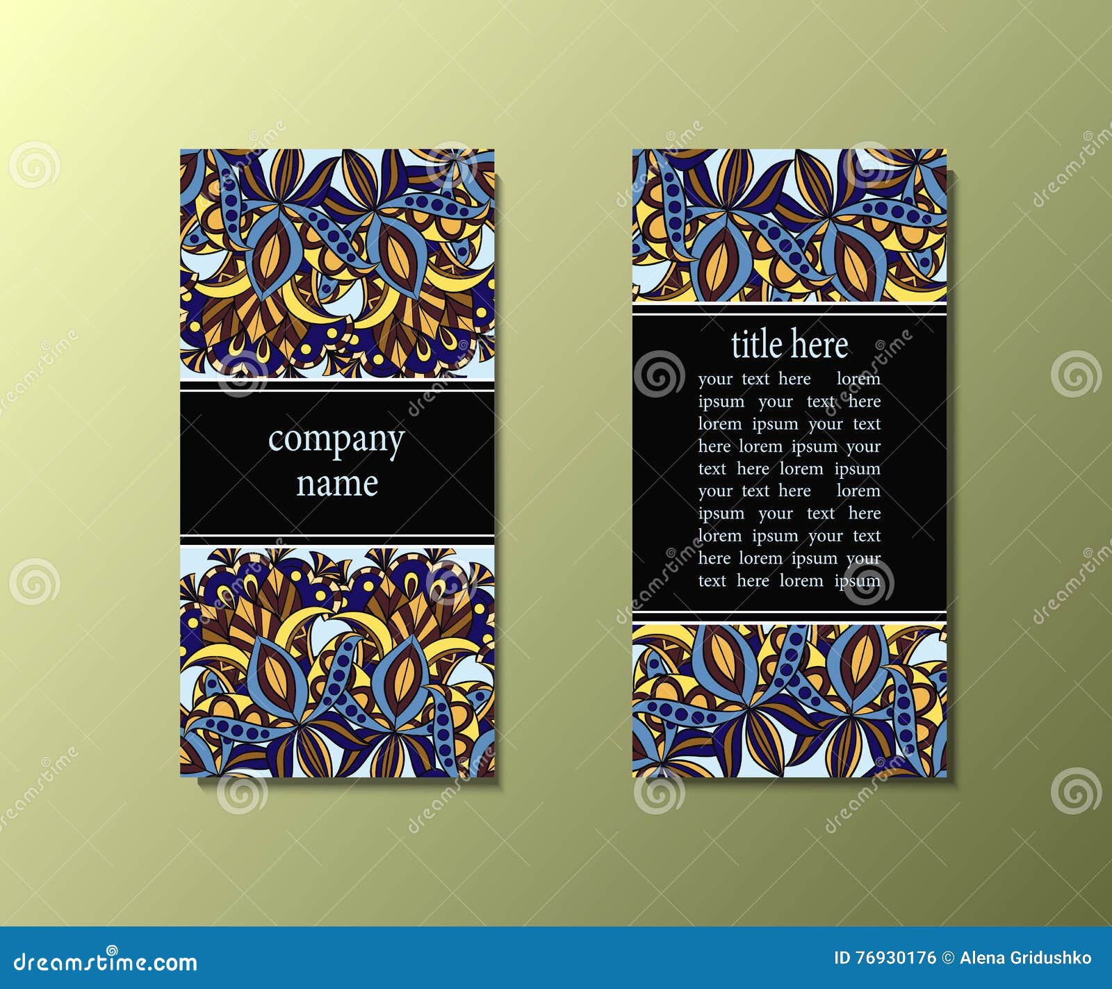 Flyer Template with Abstract Ornament Pattern. Stock Vector ...