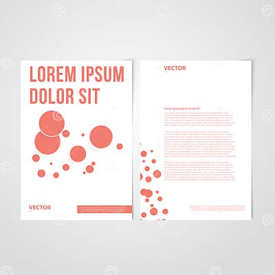 Flyer Template Back and Front Design. Stock Vector - Illustration of ...