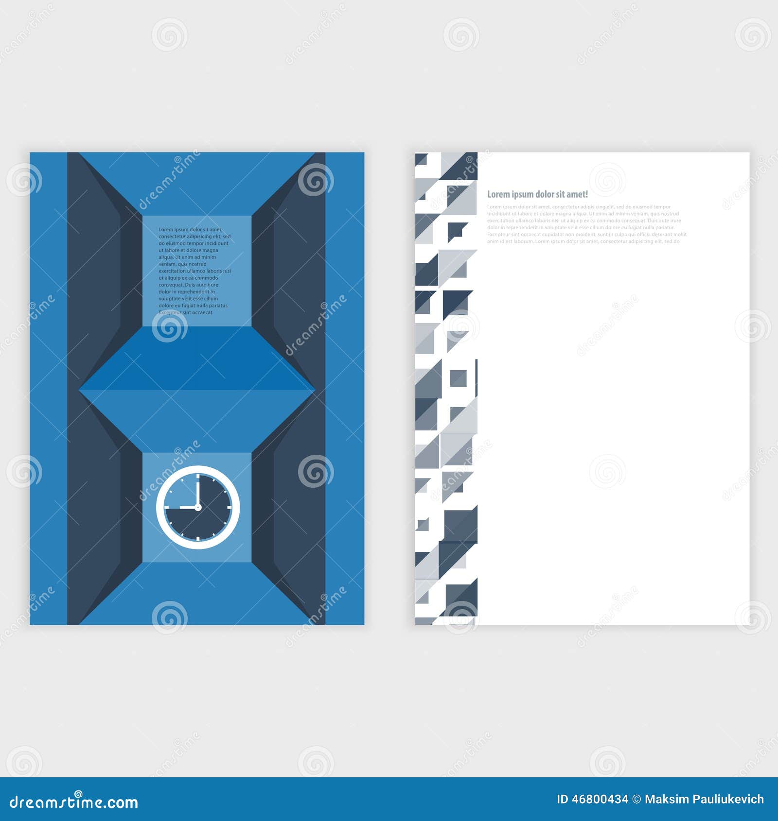 Flyer Template Back and Front Design. Stock Vector - Illustration of ...