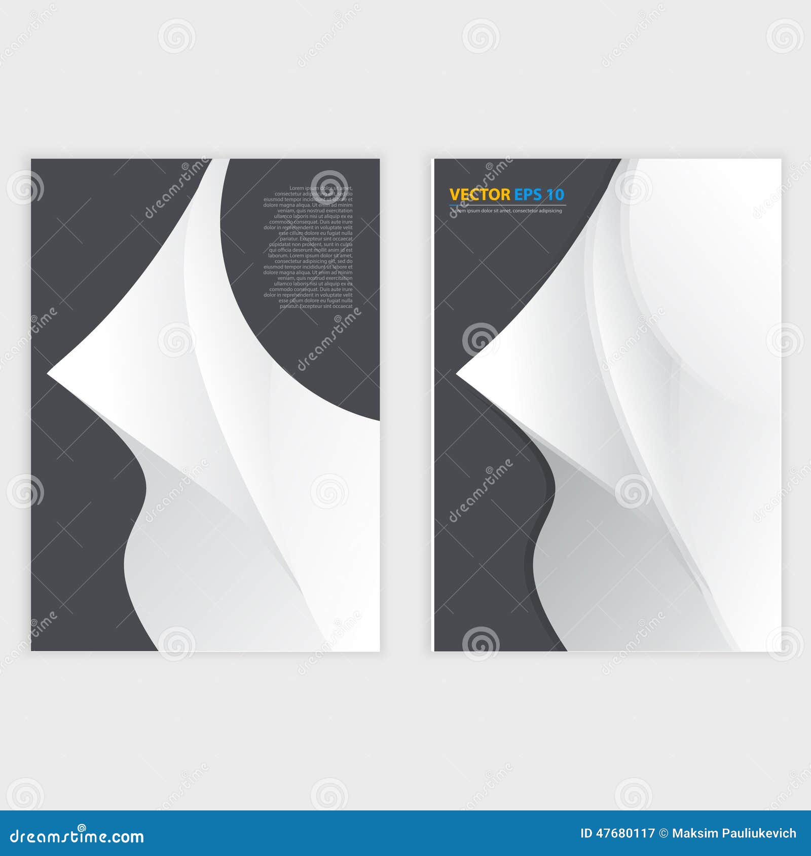 Flyer Template Back and Front Design. Stock Vector - Illustration of ...