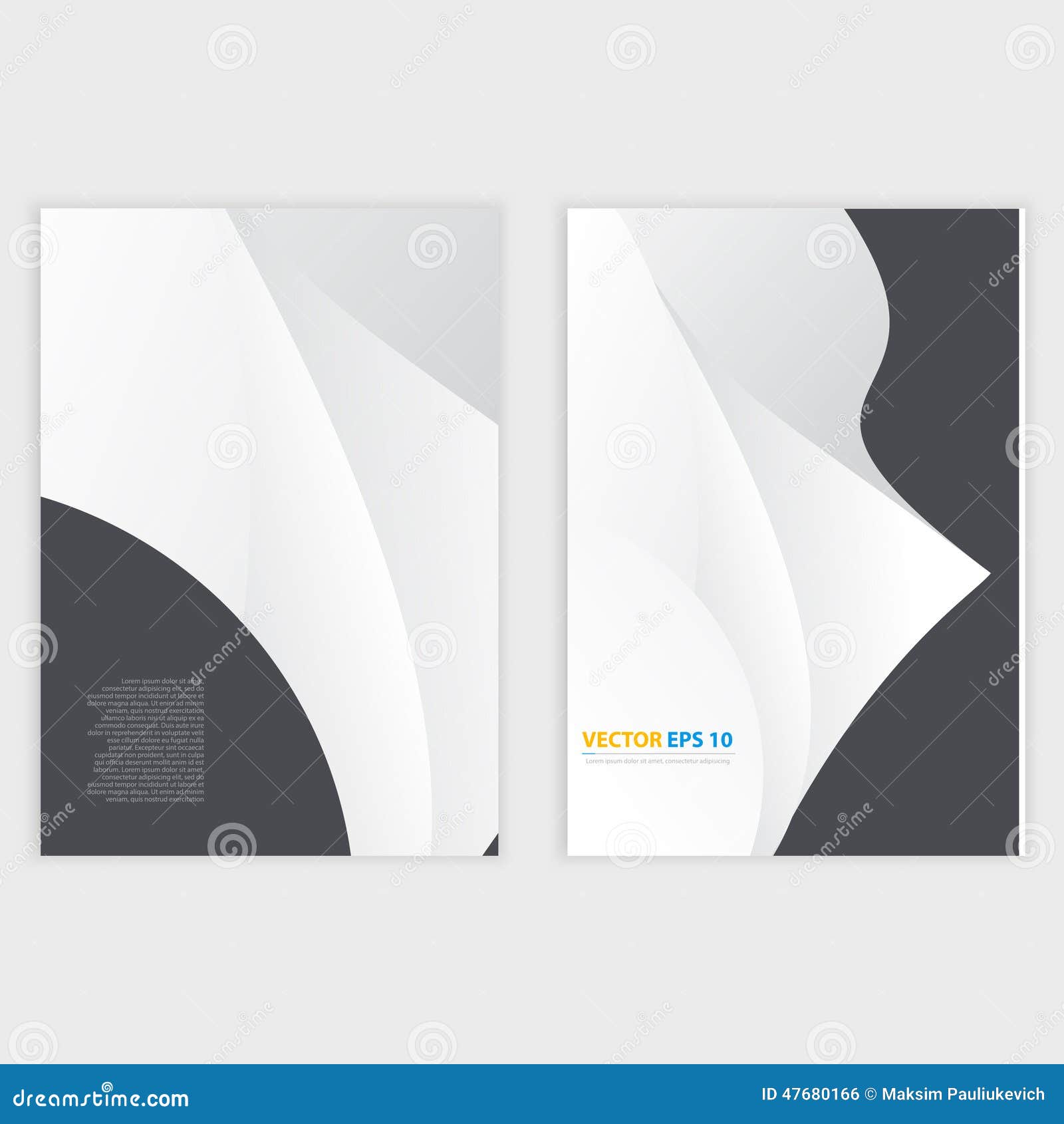 Flyer Template Back and Front Design. Stock Vector - Illustration of ...