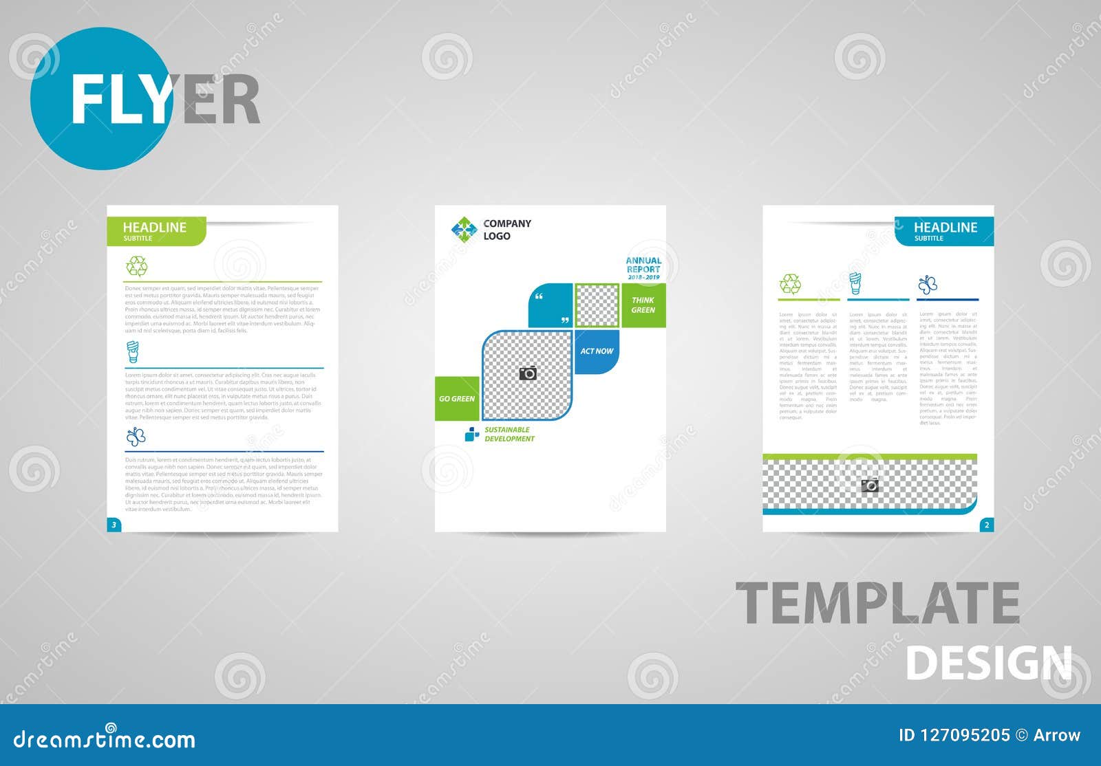 Flyer Template Brochure Modern A4 Design with Empty Space for Photo ...