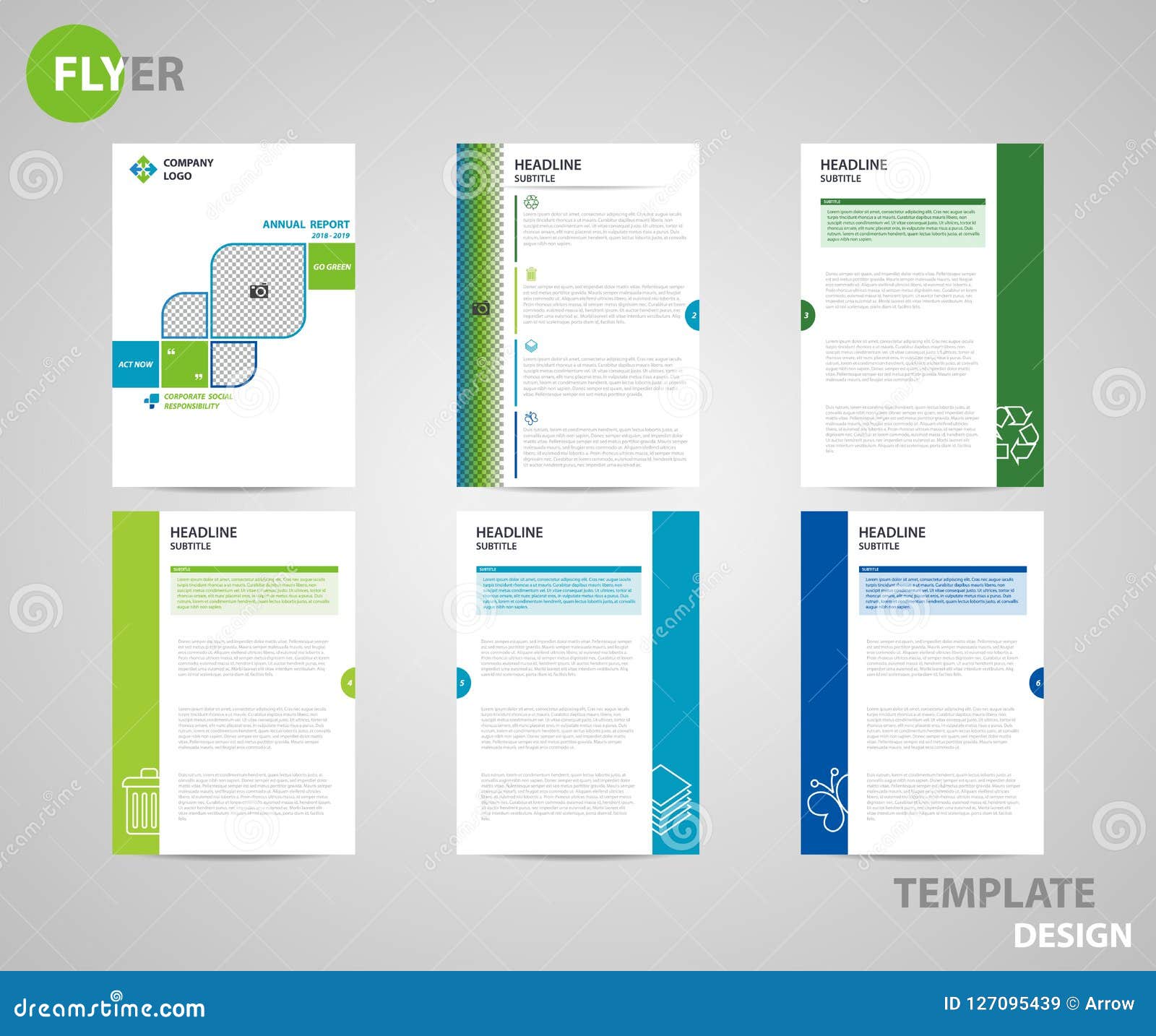 Flyer Template Brochure Modern A4 Design with Empty Space for Photo ...