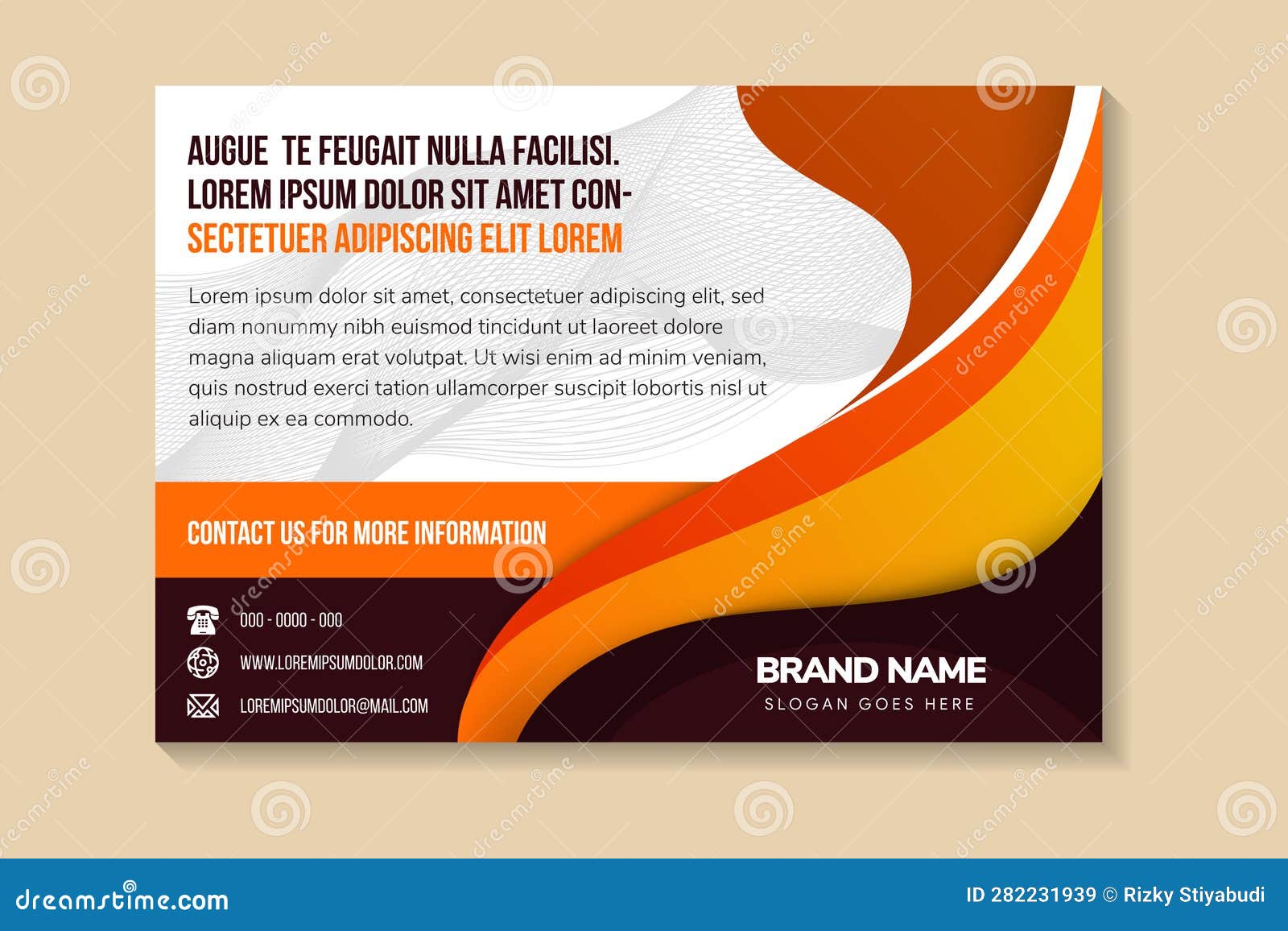 Flyer Template Design with Headline is Custom Dummy Text. Space of Text ...