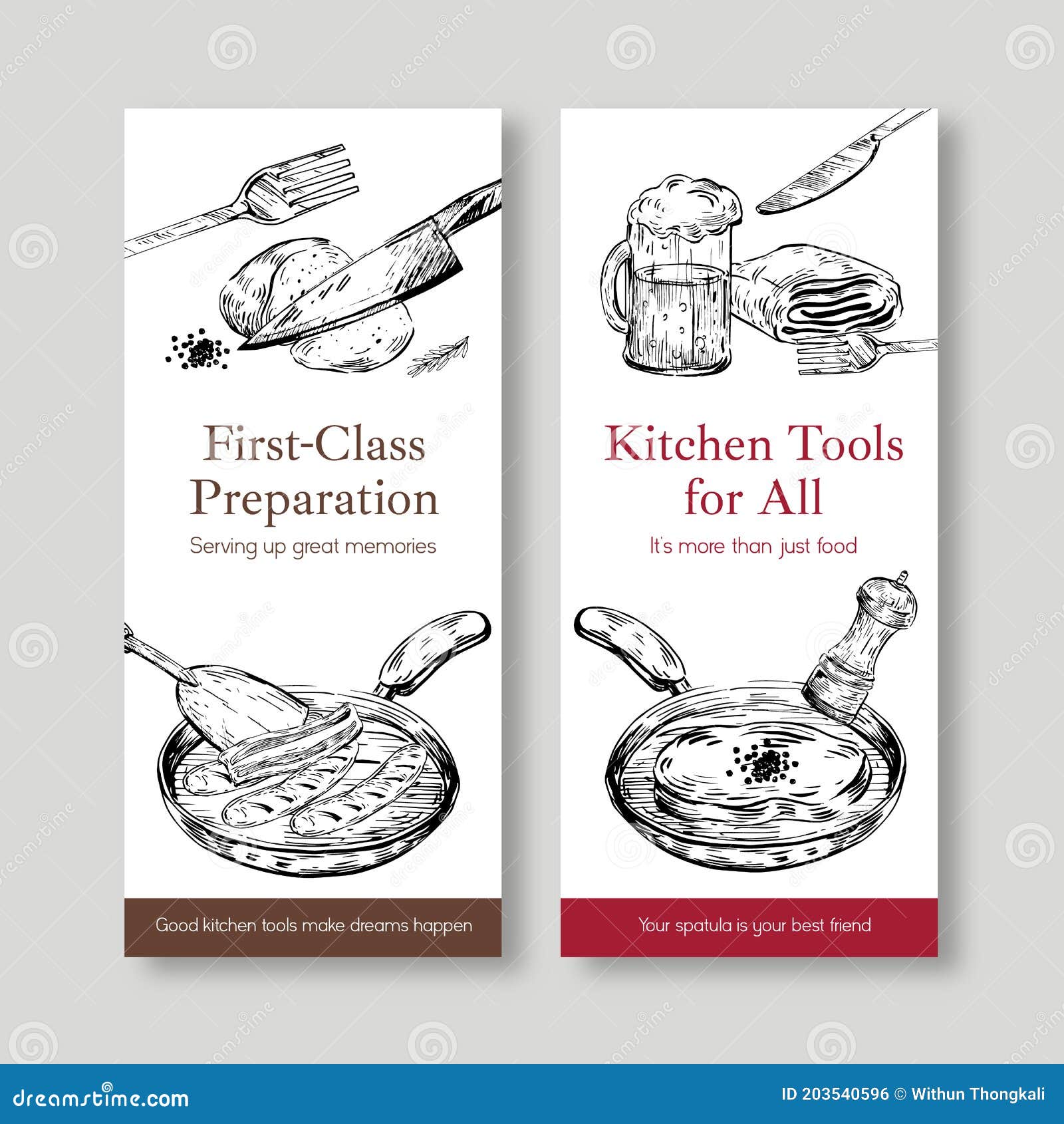 Flyer Template with Kitchen Appliances Concept Design for Brochure ...