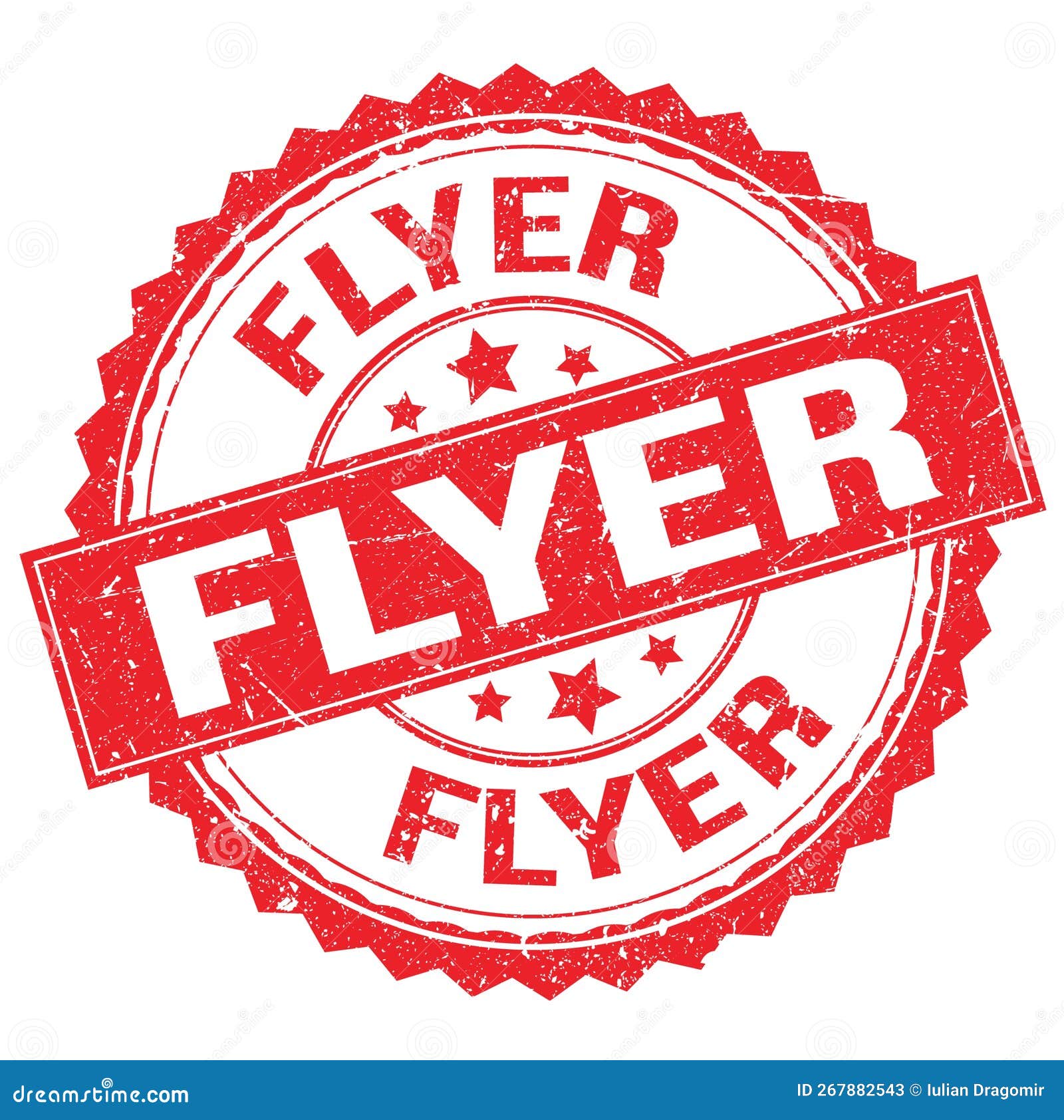 FLYER Text on Red Round Stamp Sign Stock Illustration - Illustration of ...