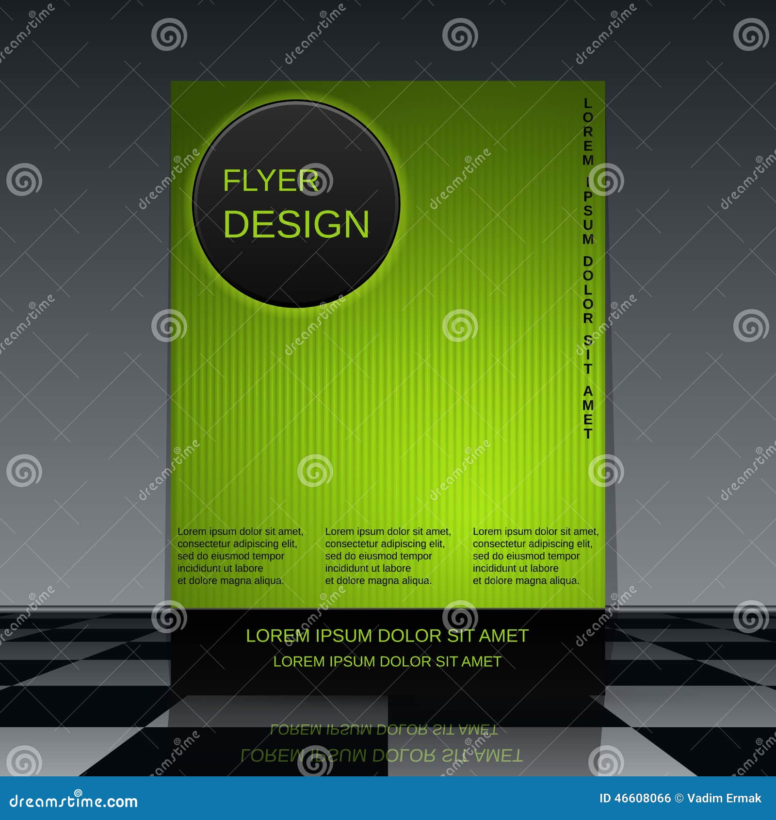 Flyer vector template stock vector. Illustration of style - 46608066