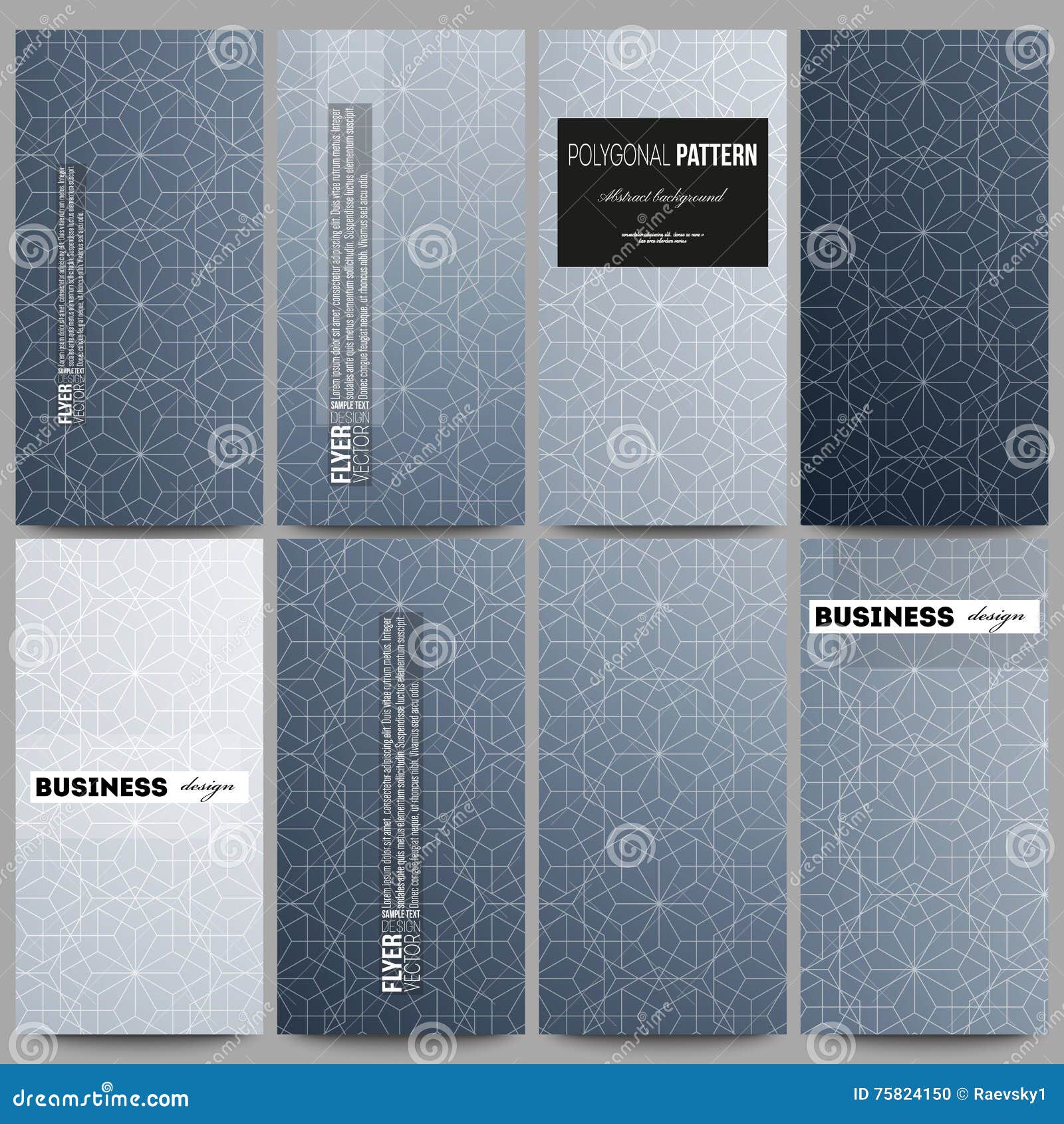 Flyers Set. Abstract Floral Business Background, Modern Stylish Vector ...