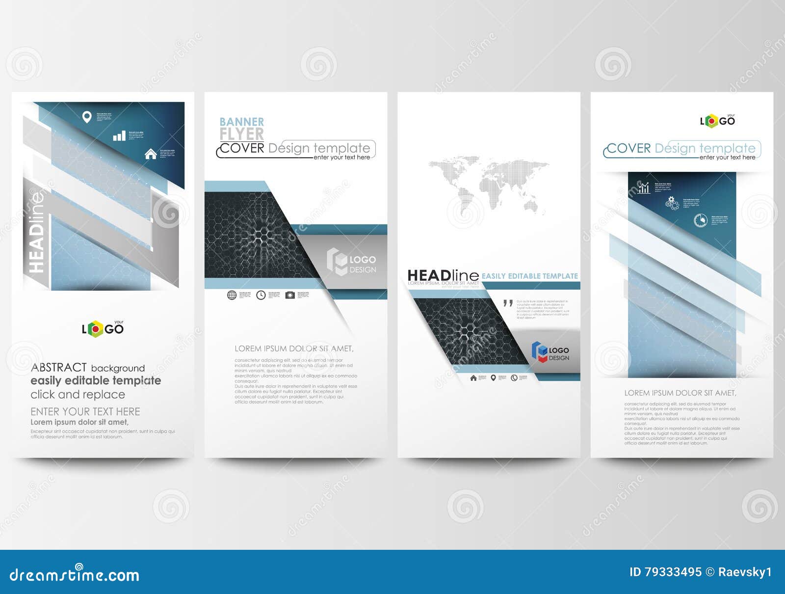 Flyers Set, Modern Banners. Business Templates Stock Vector ...