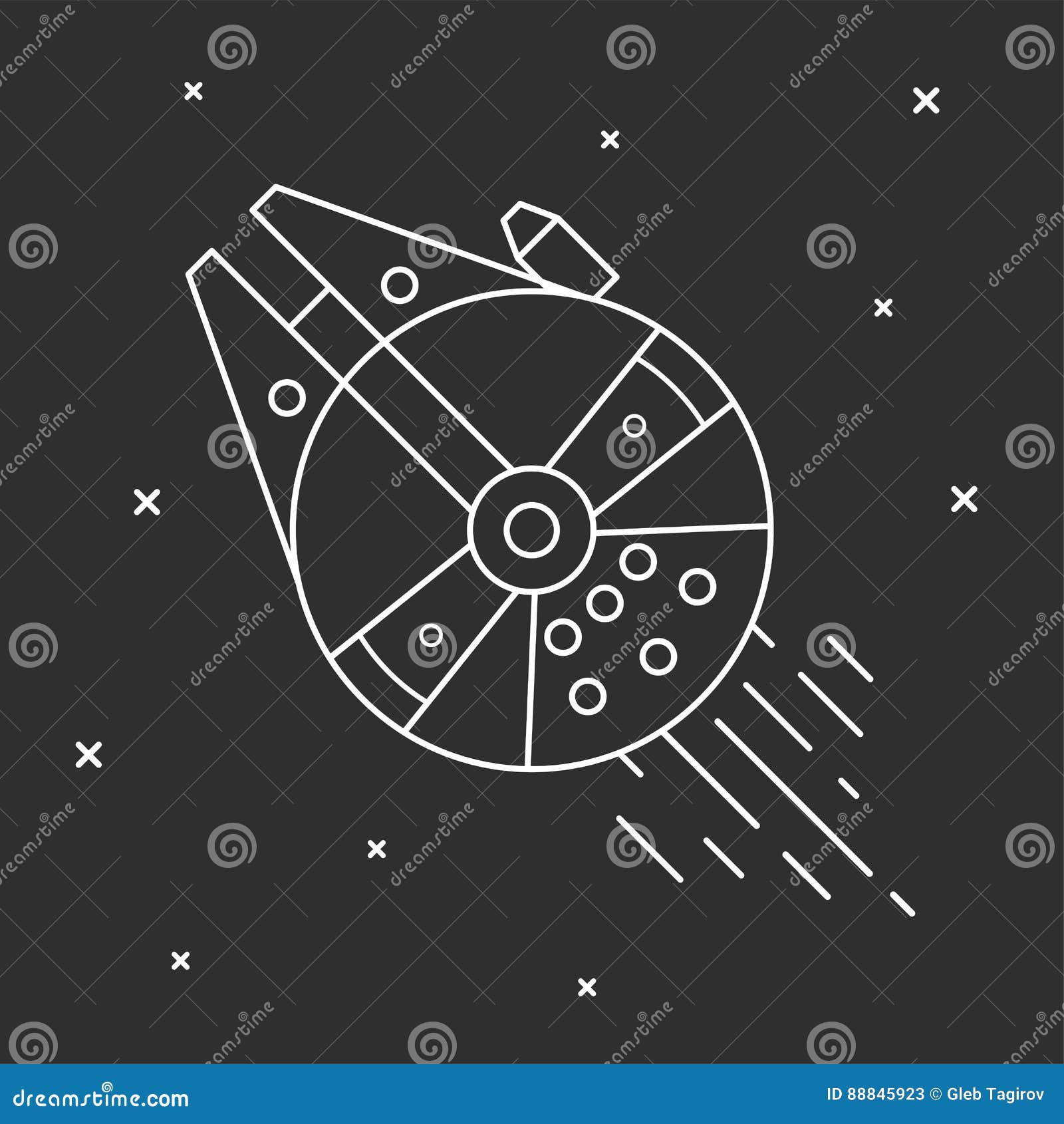 Flyga Ett Rymdskepp I Yttre Rymd Redaktionell Arkivfoto - Illustration ...