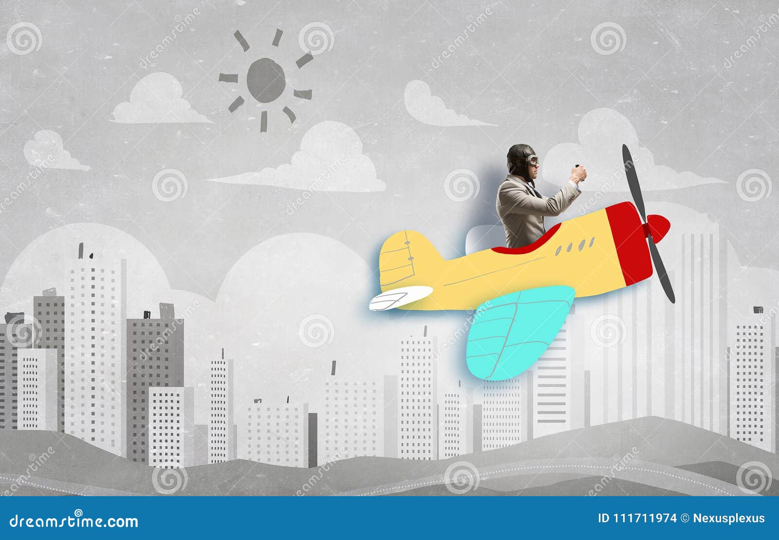 Flygare I Utdraget Flygplan Blandat Massmedia Arkivfoto - Bild av pojke ...