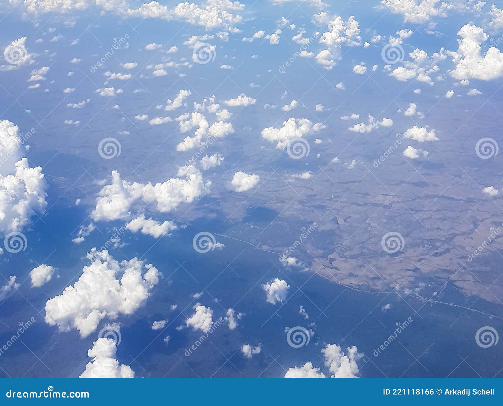Flying Above the Clouds Over the Countryside of Thailand Stock Photo ...