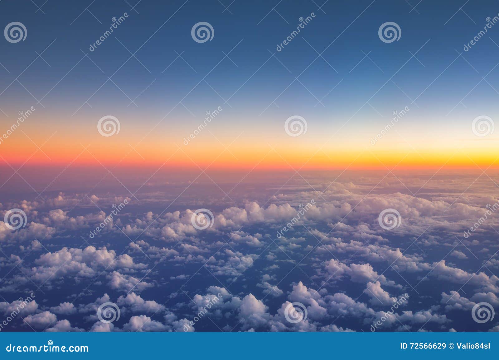 Flying Above the Clouds. View from the Airplane Stock Image - Image of ...