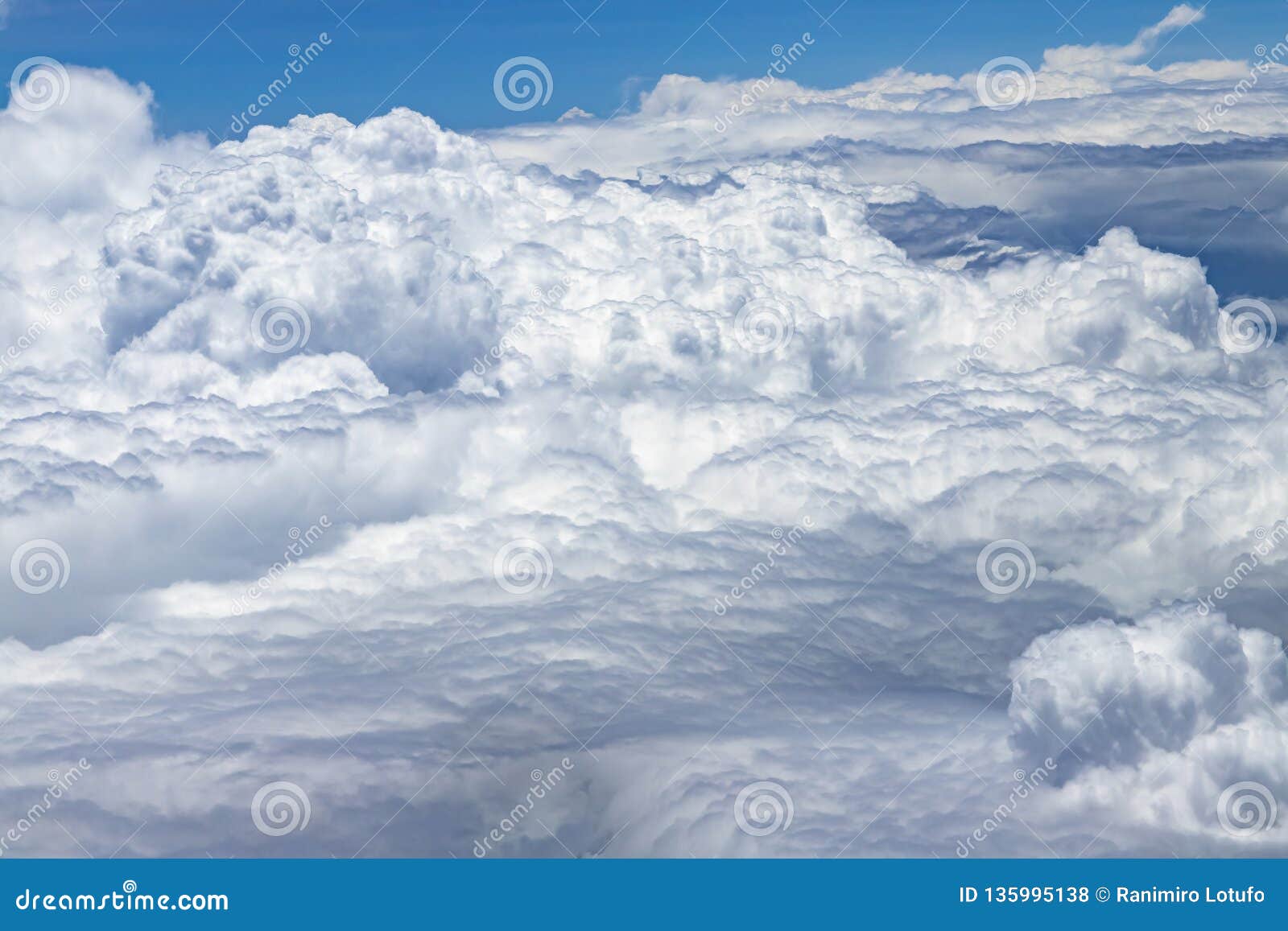 Flying Above a Dense Layer of White Clouds. Great and Beautiful Clouds ...