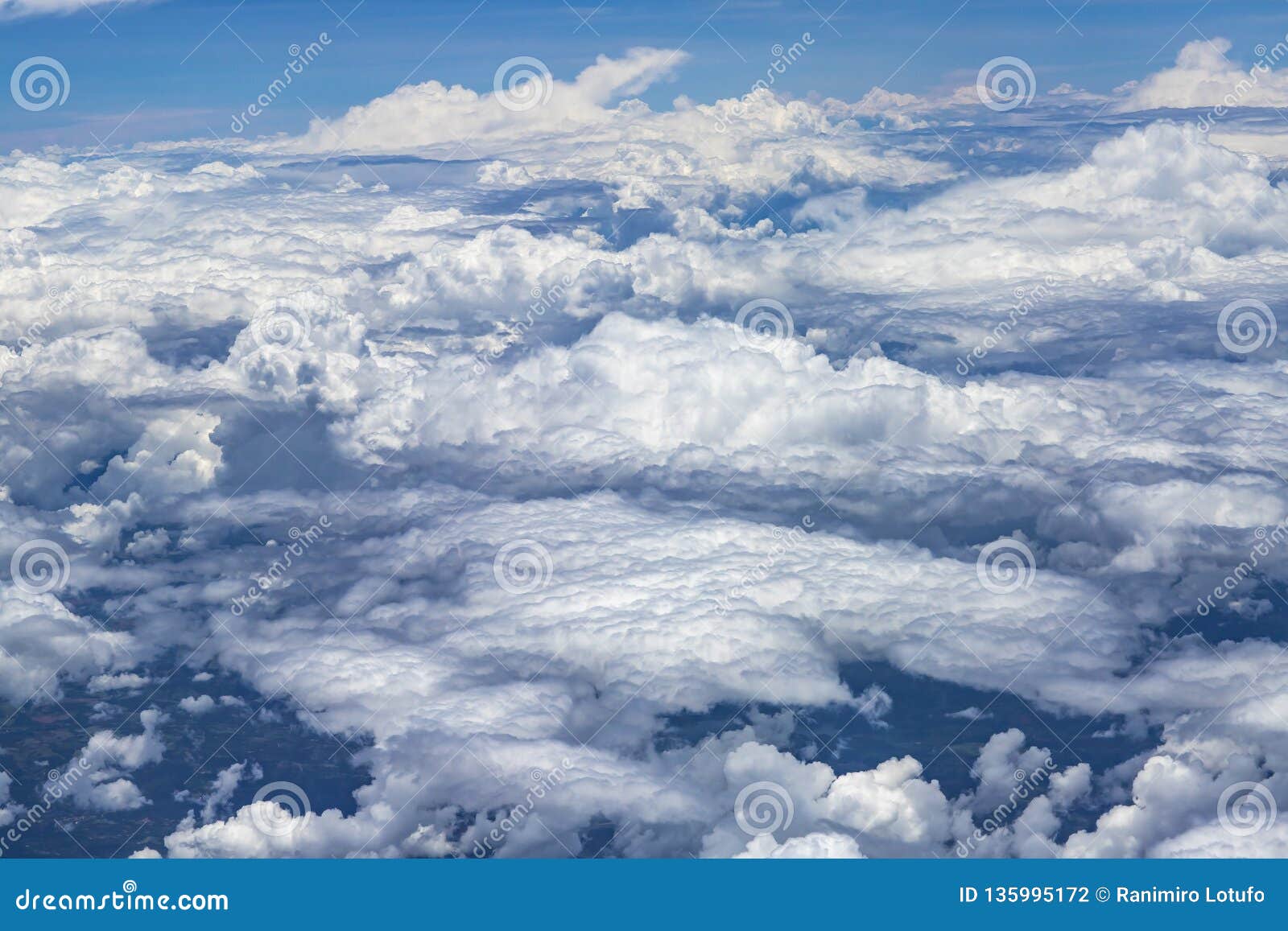 Flying Above a Dense Layer of White Clouds. Great and Beautiful Clouds ...