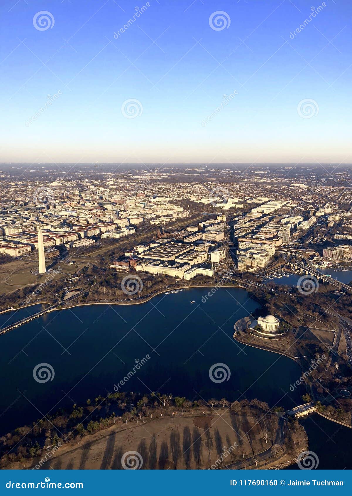 Aerial View of the District of Columbia Stock Photo - Image of national ...