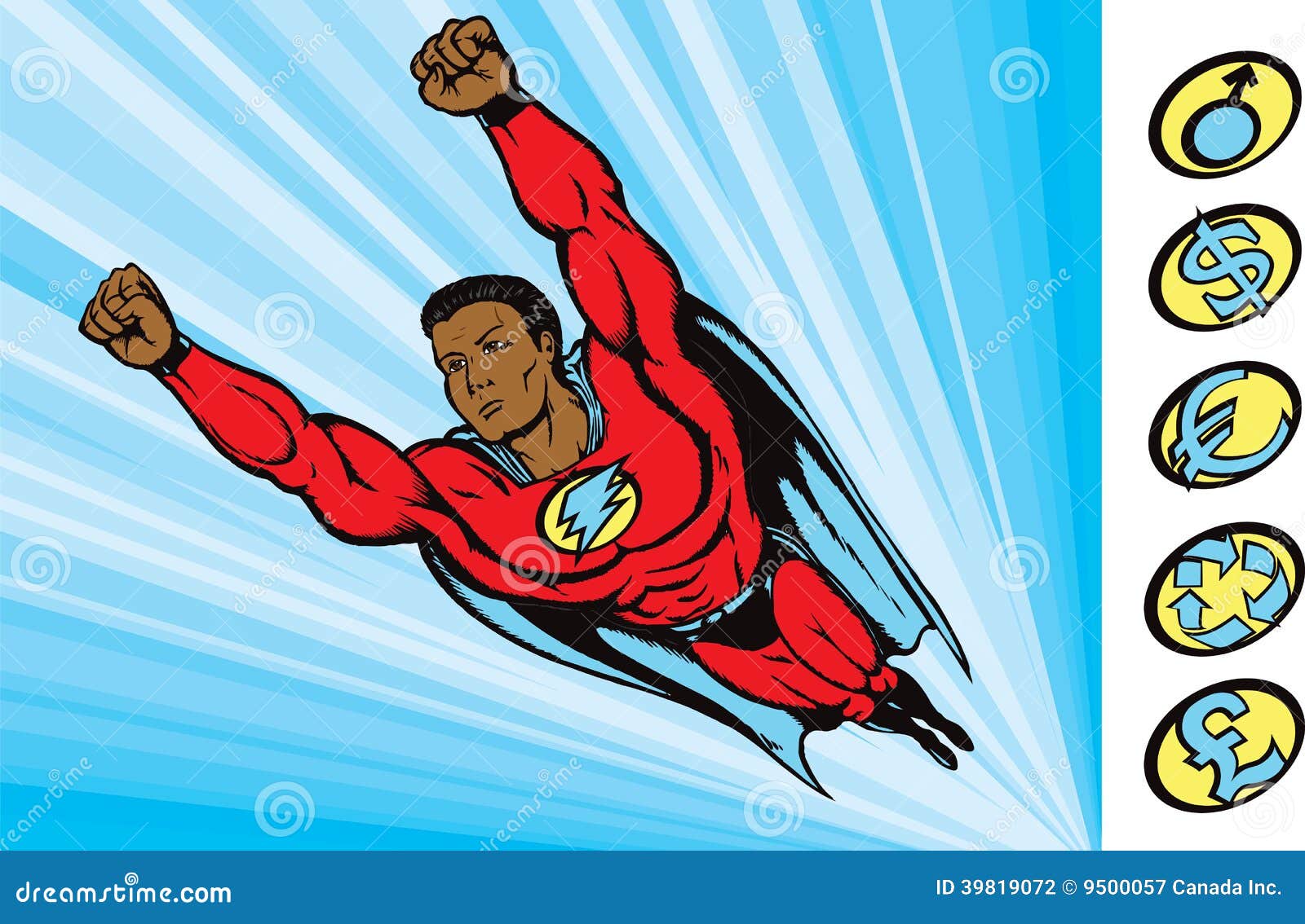 Flying into action stock vector. Illustration of indian - 39819072