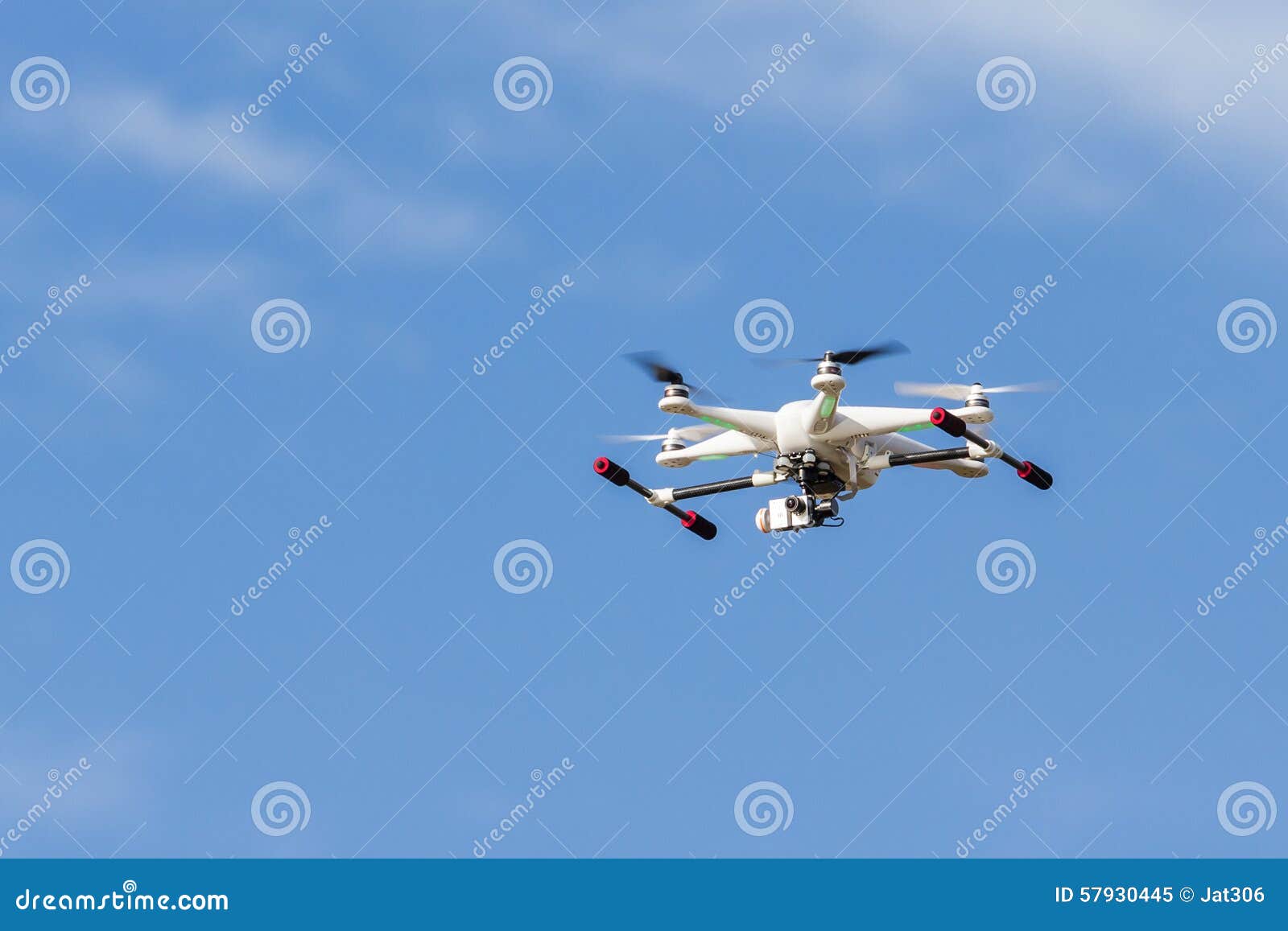 Flying Air Drone with Camera Stock Image - Image of video, camera: 57930445