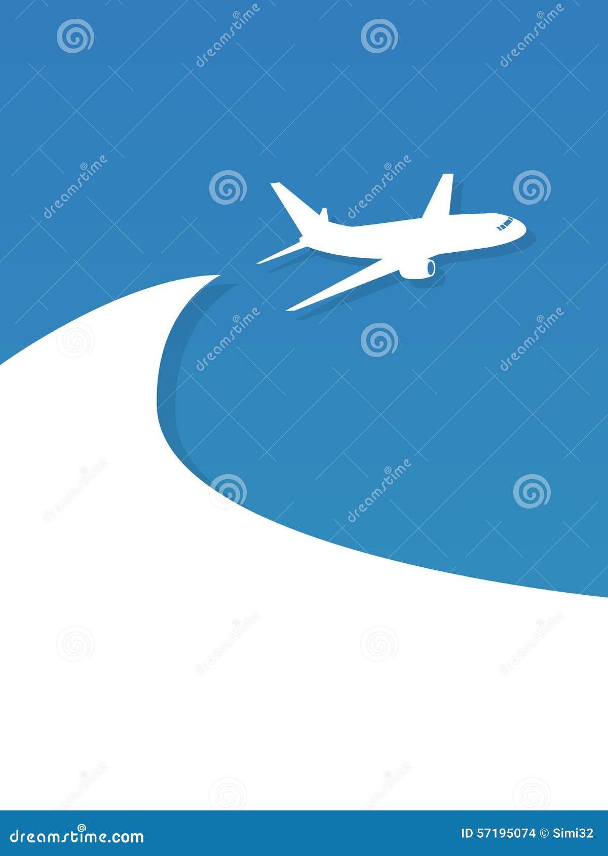 Flying airplane banner stock vector. Illustration of concept - 57195074