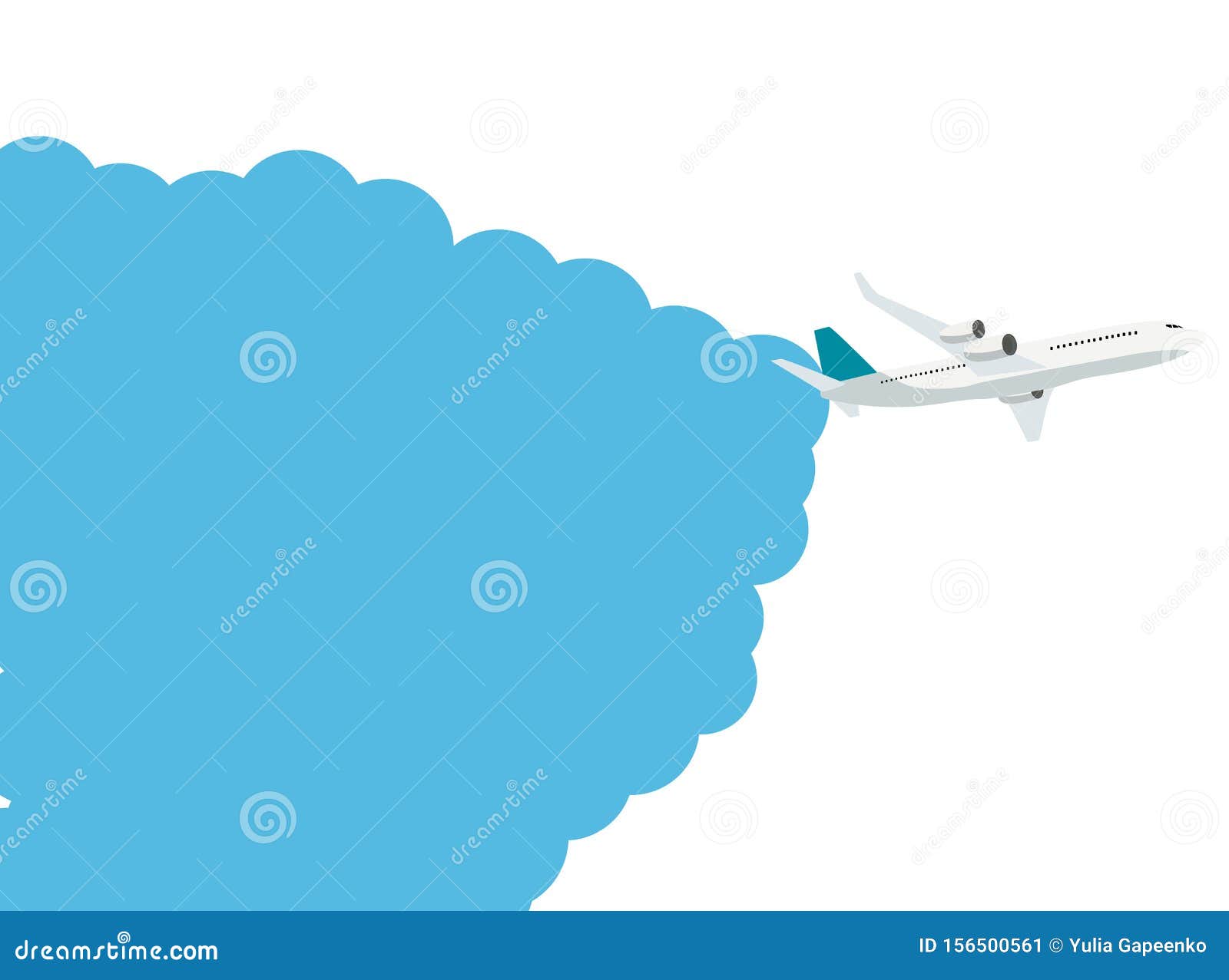 Flying Airplane Express Delivery Shipping Concept. Vector Illustration ...