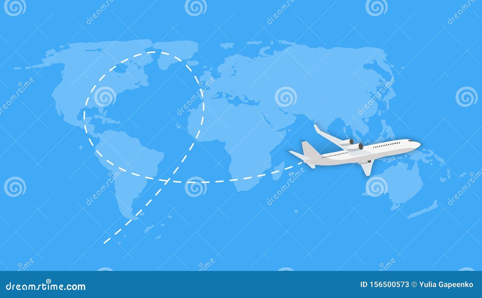 Flying Airplane Express Delivery Shipping Concept. Vector Illustration ...