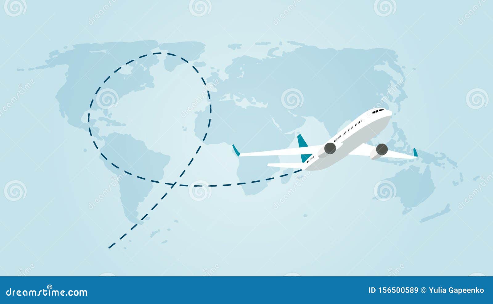 Flying Airplane Express Delivery Shipping Concept. Vector Illustration ...