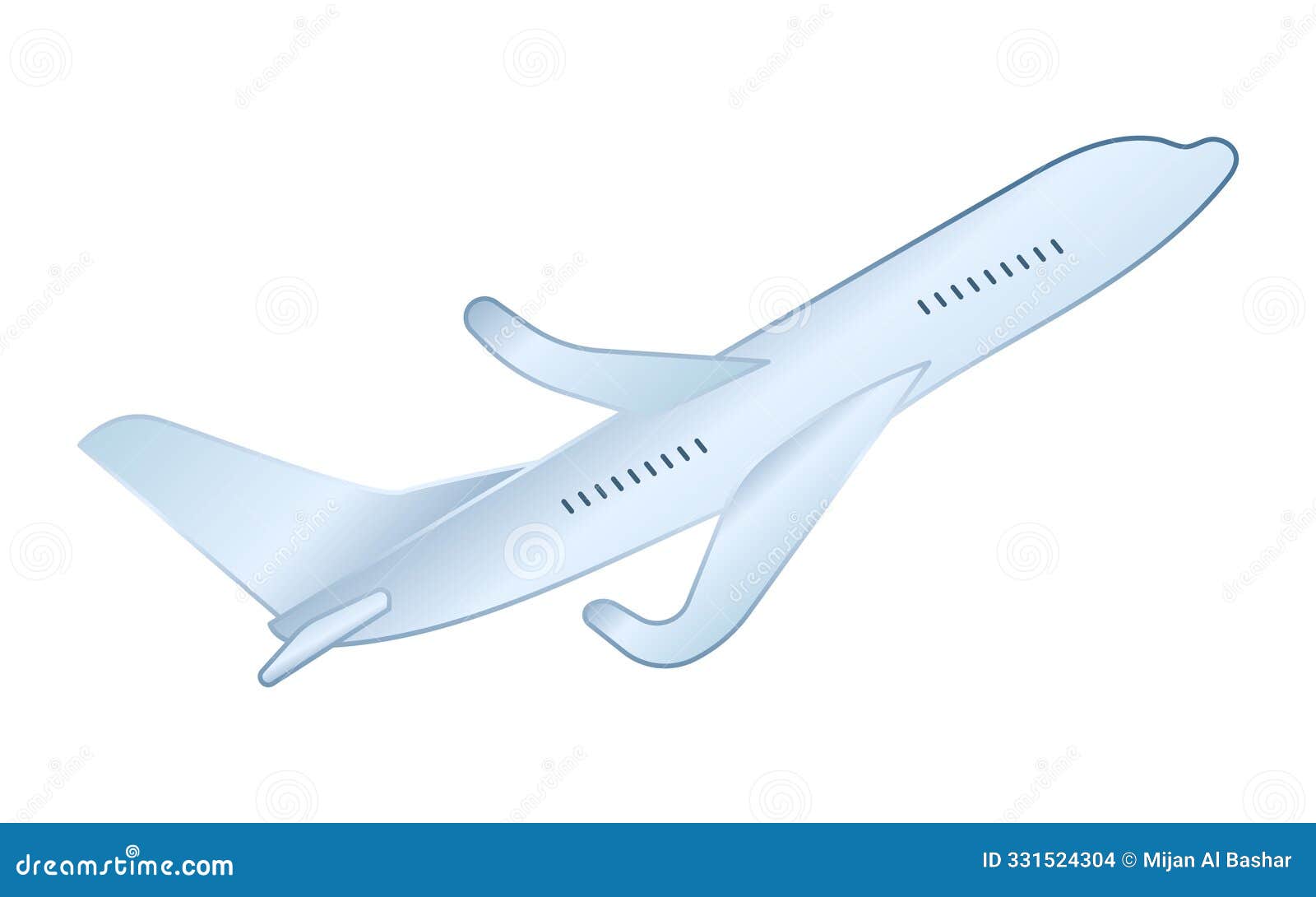Flying Airplane Icon Vector Illustration Stock Illustration ...