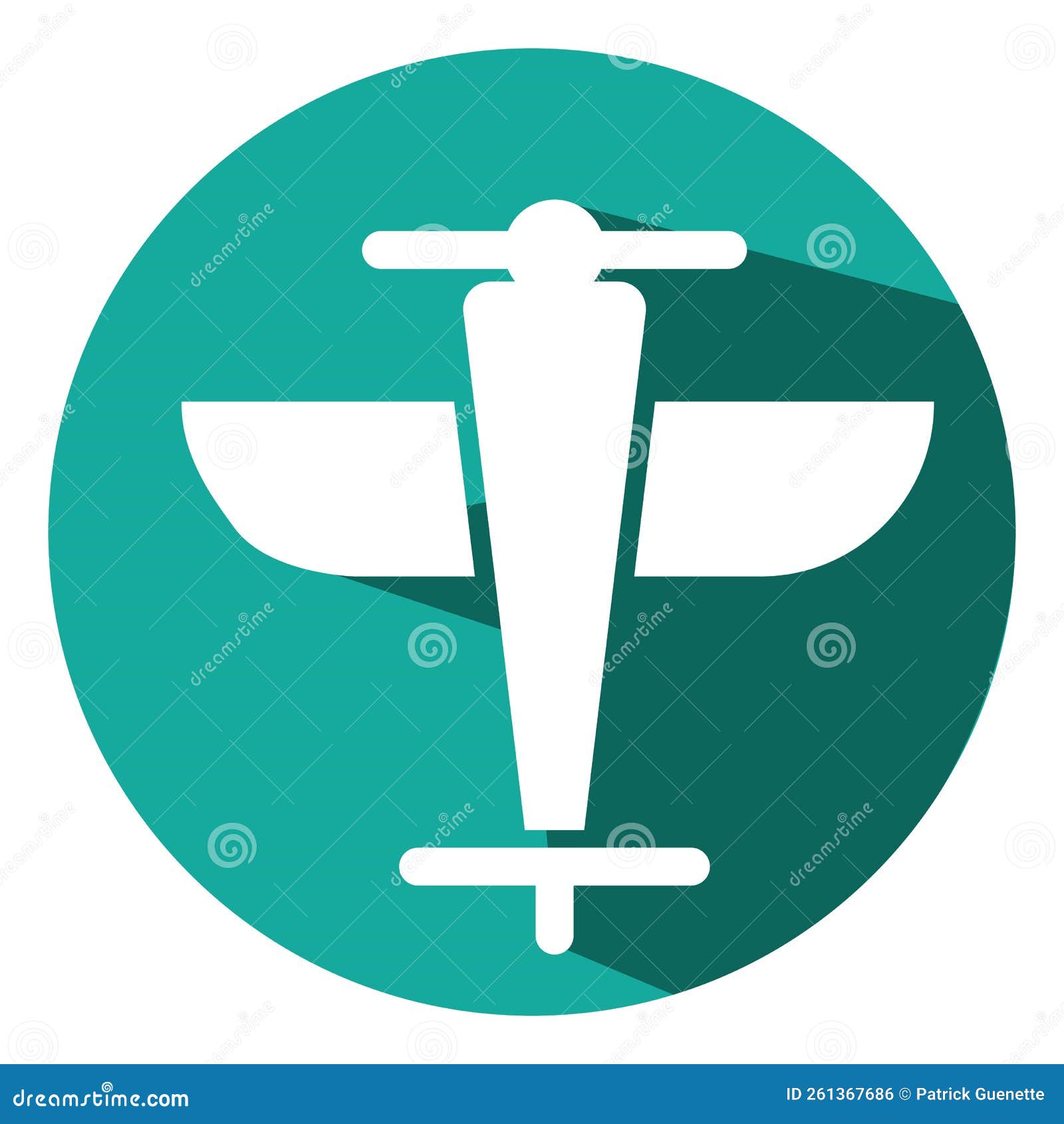 Flying airplane, icon stock vector. Illustration of airliner - 261367686