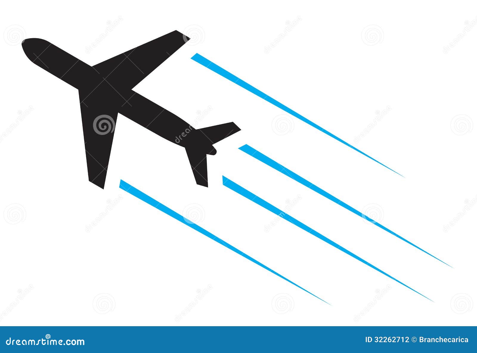 Flying airplane stock vector. Illustration of draw, stylized - 32262712