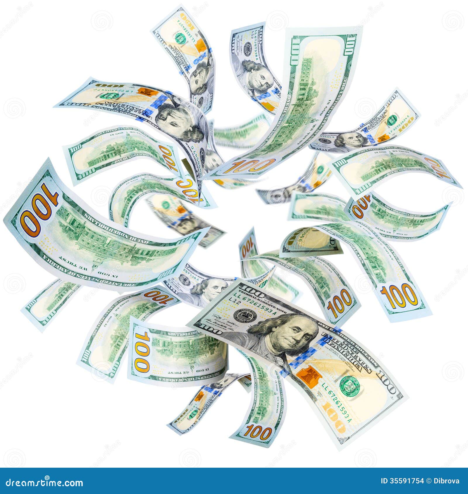 Flying American Dollars stock photo. Image of american - 35591754