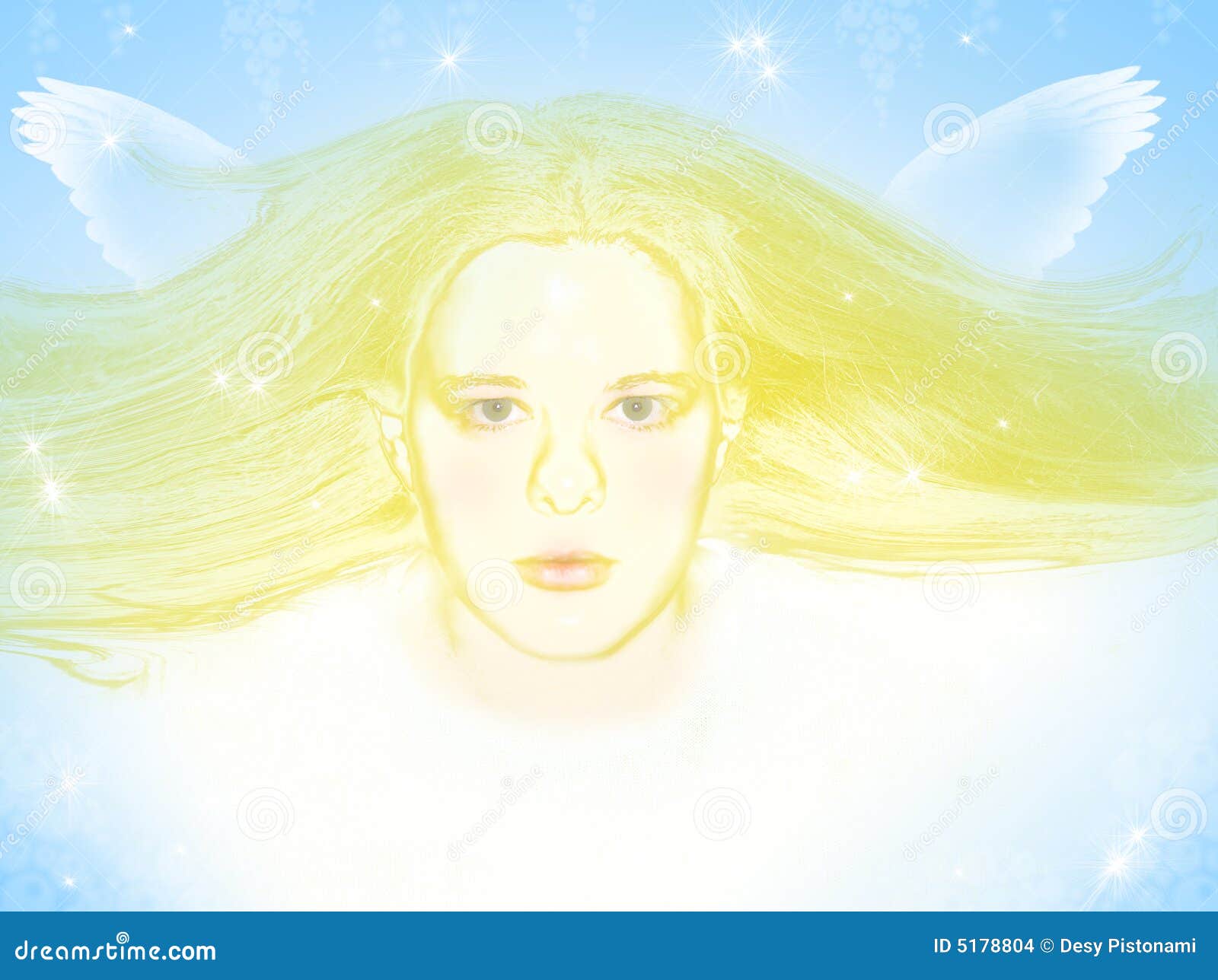 Flying angel stock photo. Image of blessing, blessed, blond - 5178804