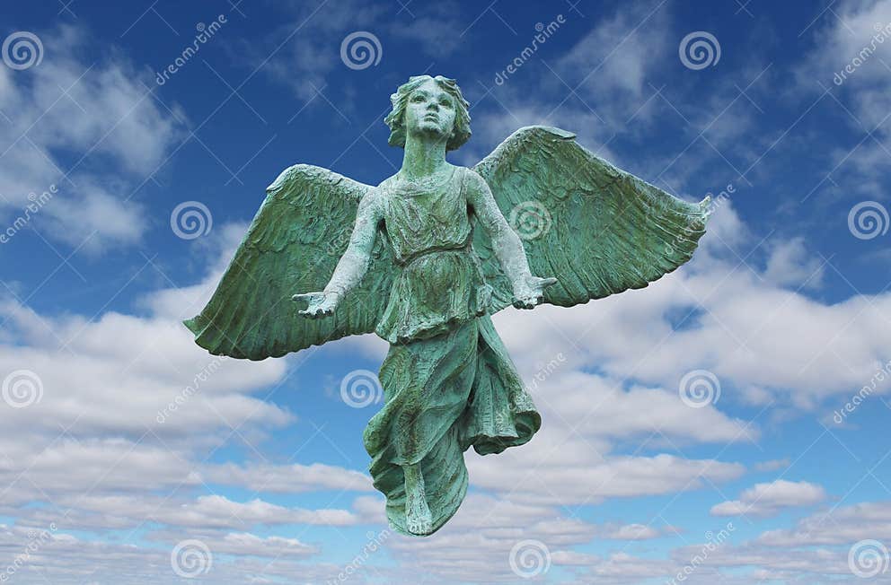 Flying Angel stock photo. Image of hand, head, angel - 73139374