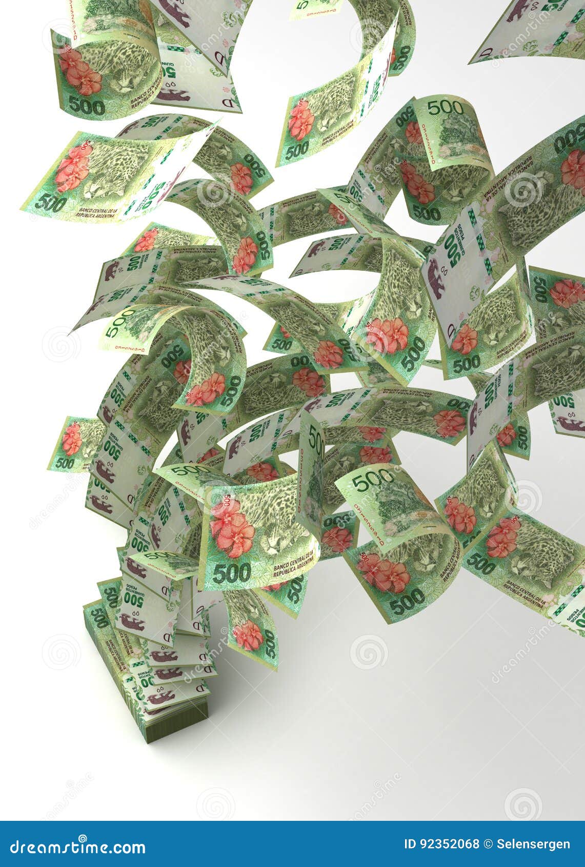 Flying Argentina Pesos stock illustration. Illustration of business ...