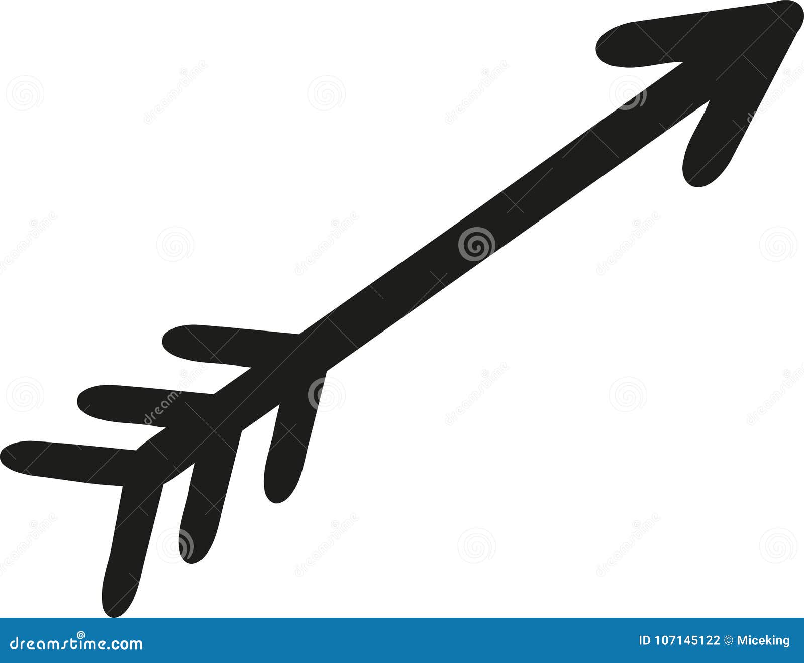 Flying arrow bow stock vector. Illustration of arrow - 107145122