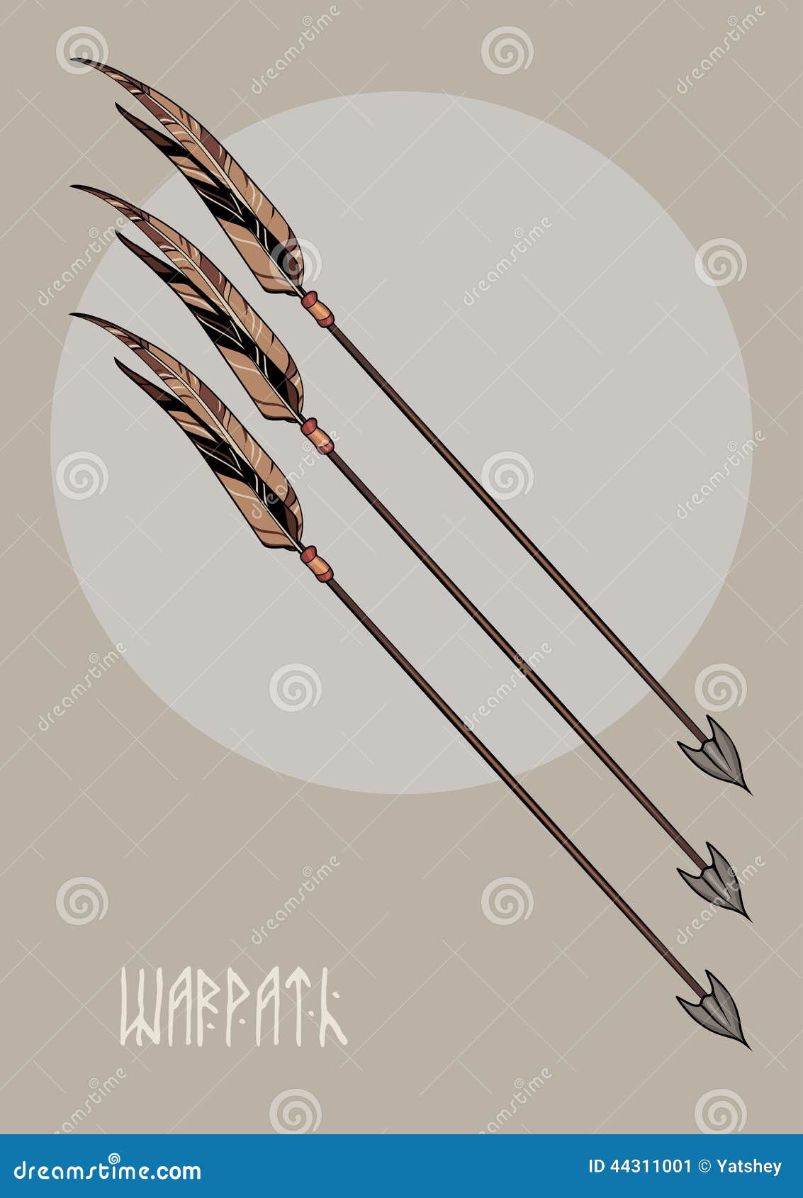 Flying Arrows stock vector. Illustration of aztec, card - 44311001