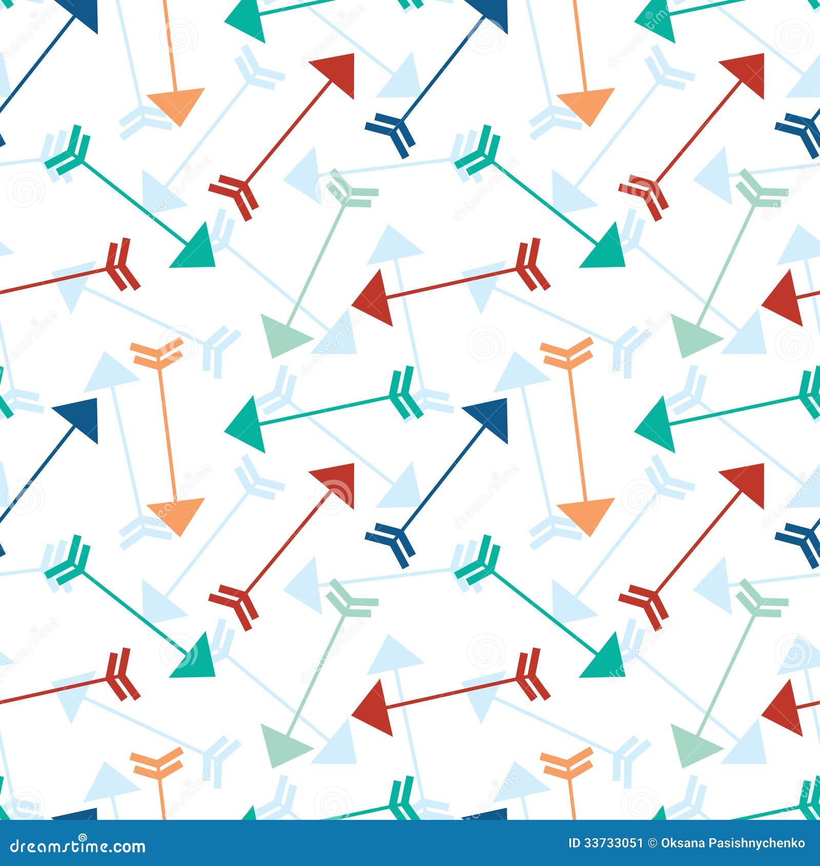 Flying Arrows Seamless Pattern Background Stock Vector - Illustration ...