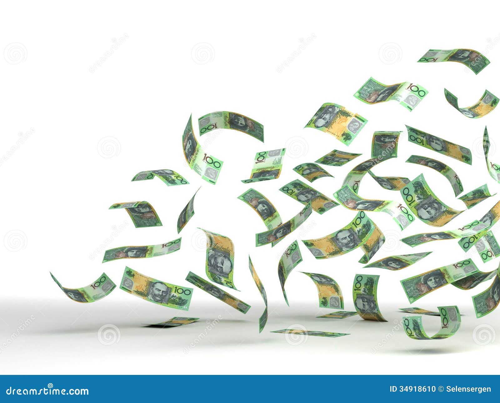 Flying Australian Dollar stock illustration. Illustration of wealth ...