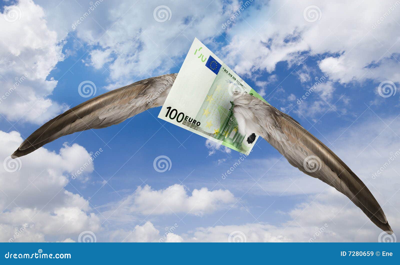 Flying away euro stock image. Image of away, financial - 7280659