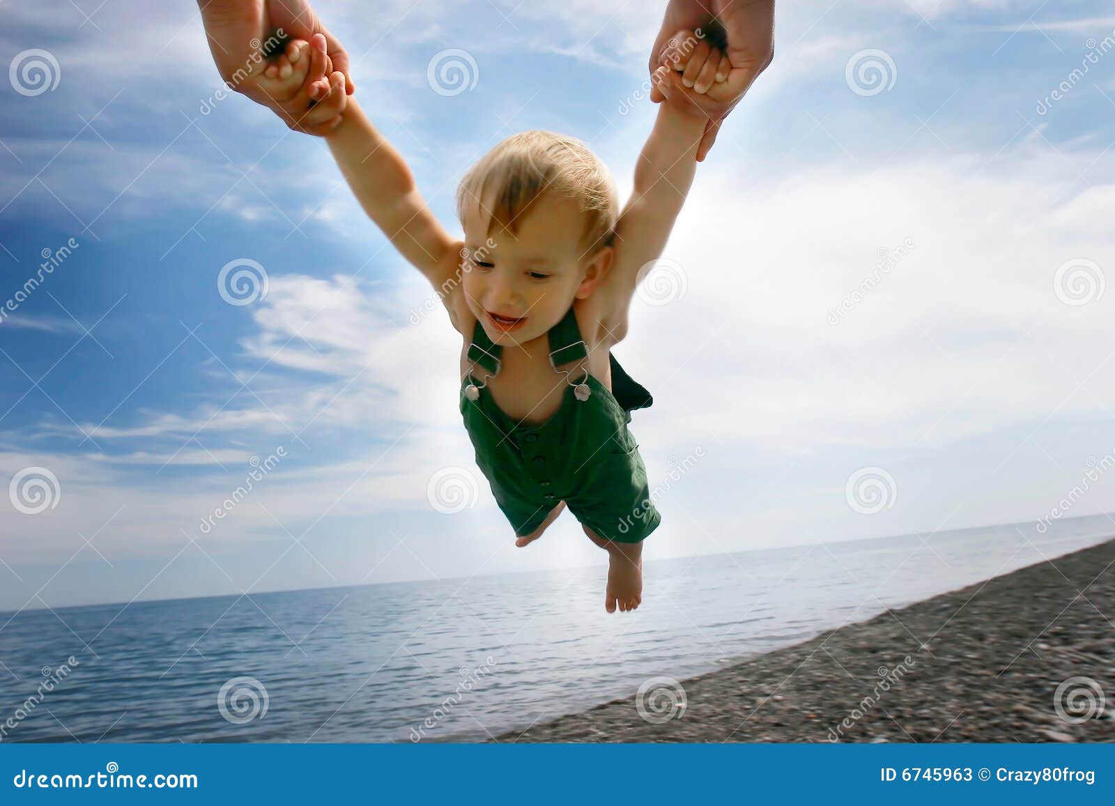 Flying baby stock image. Image of active, excited, enjoy - 6745963