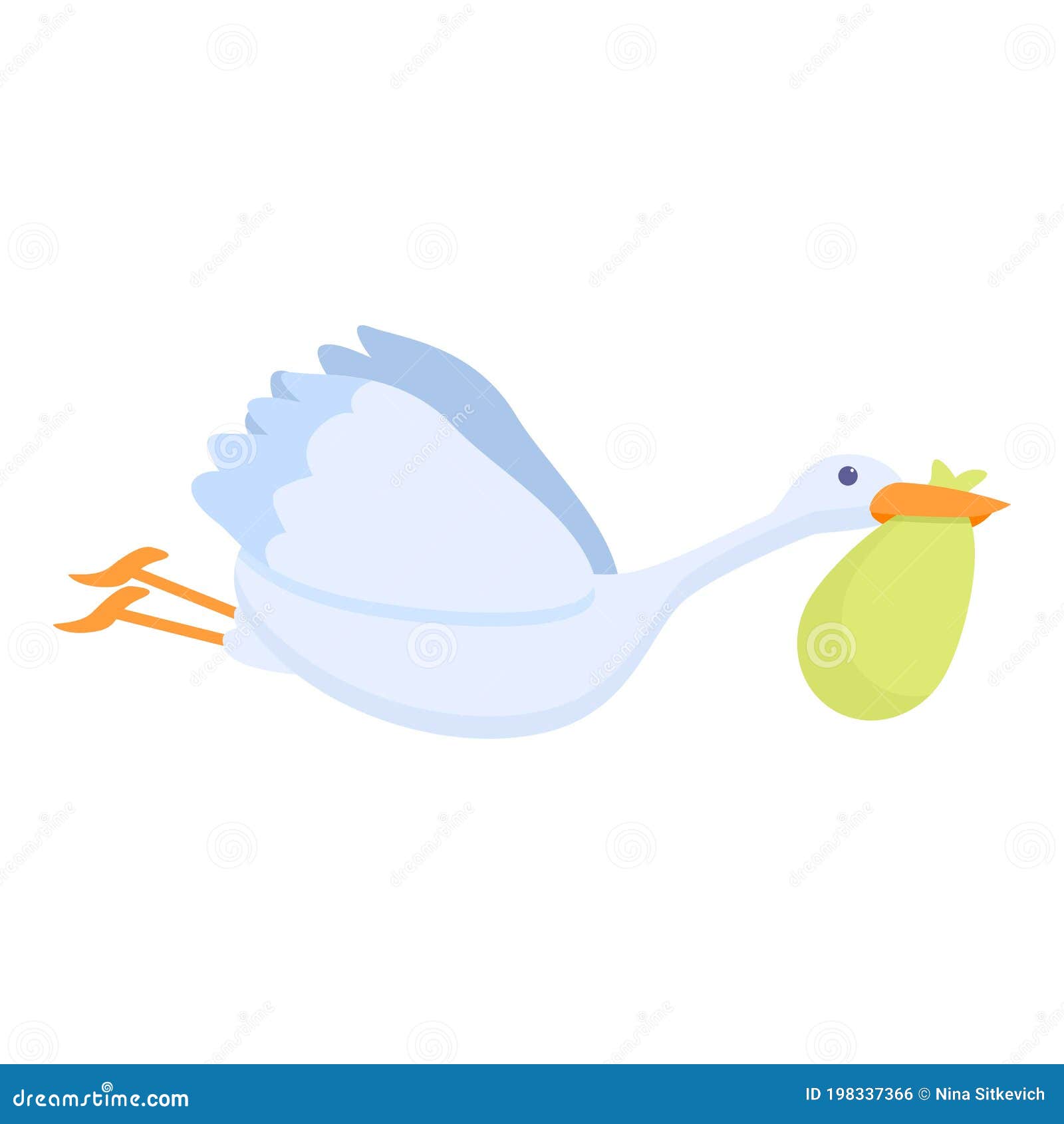 Flying Baby Bird Cartoon Vector | CartoonDealer.com #24559423