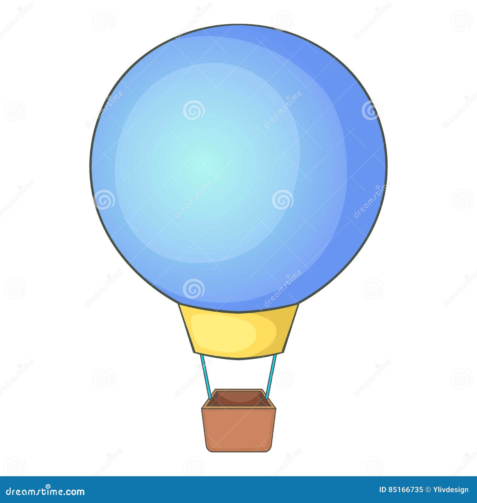 Flying Balloon Icon, Cartoon Style Stock Vector - Illustration of ...