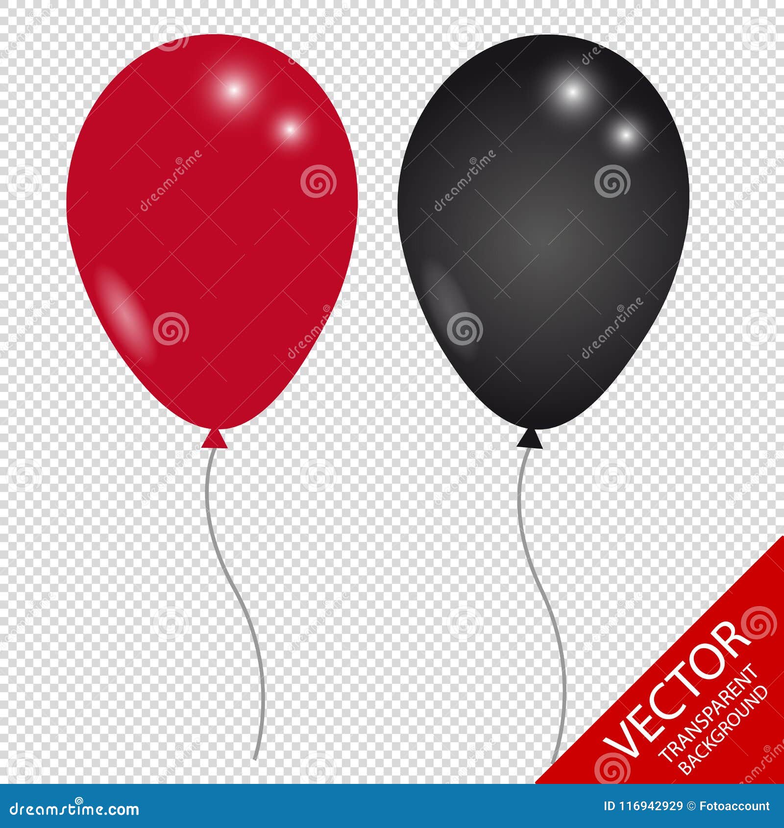 Flying Balloon - Vector Illustration - Isolated on Transparent ...